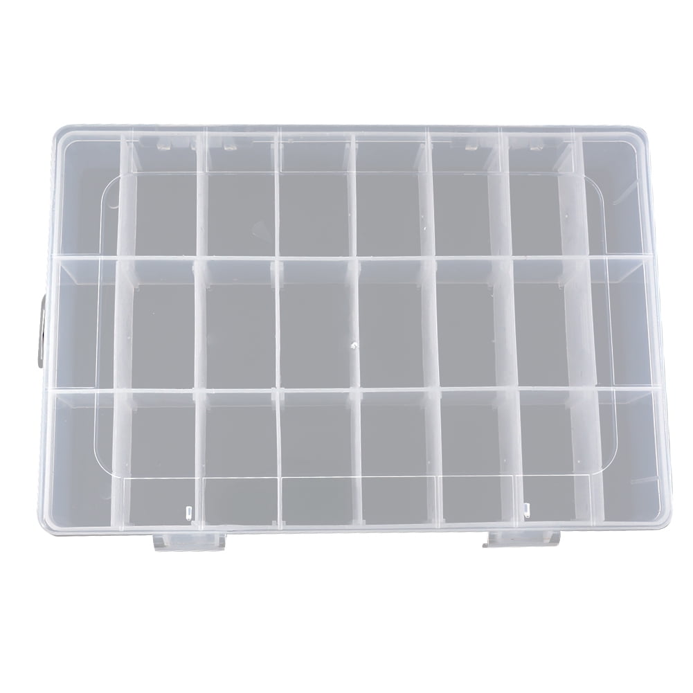 Mojoyce 24 Compartments Bait Hooks Storage Adjustable Dividers Multiple ...