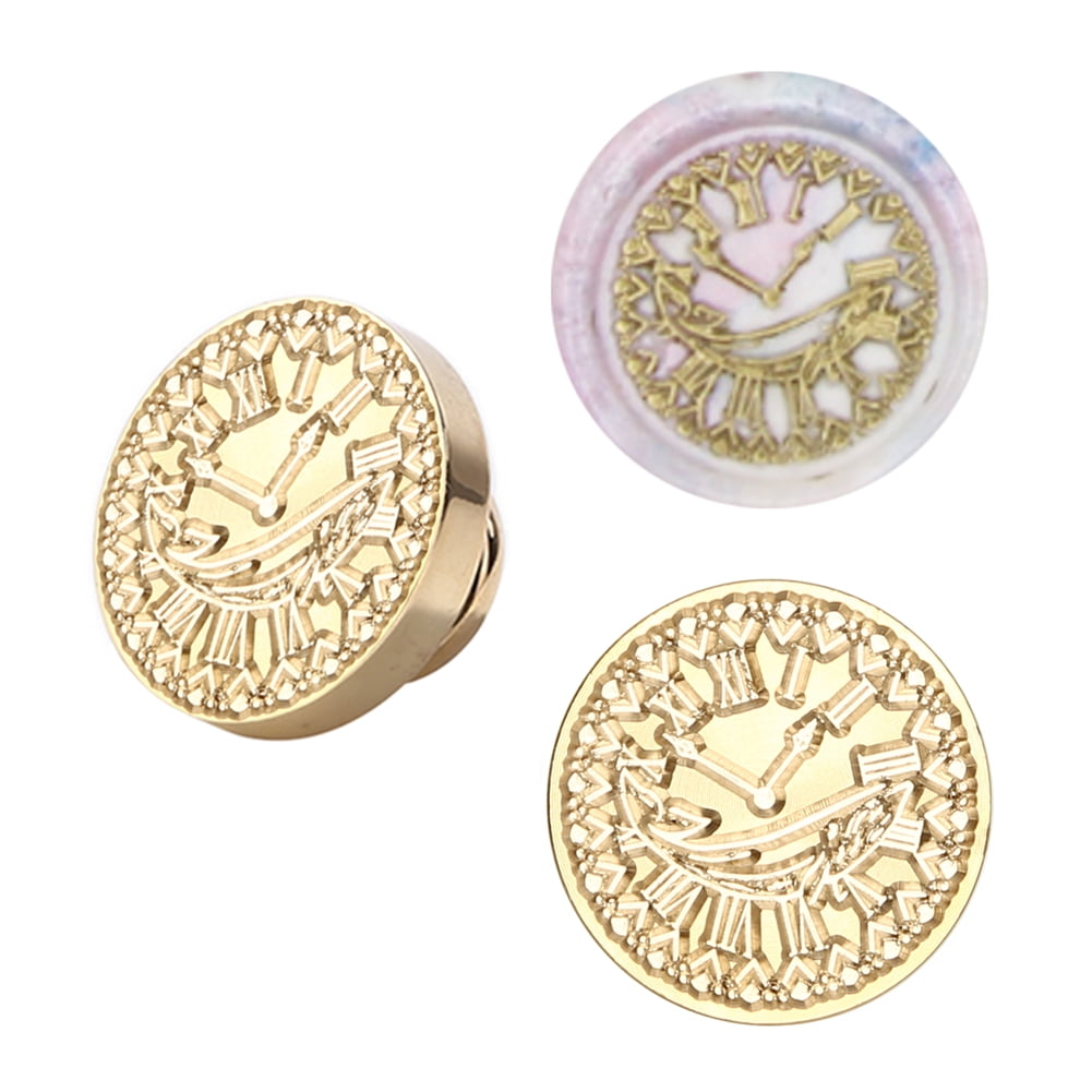 Mojoyce 3D DIY Embossed Wax Stamp Removable Round No Handle for ...