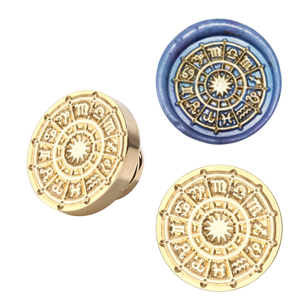 Mojoyce 3D DIY Embossed Wax Stamp Removable Round No Handle for ...