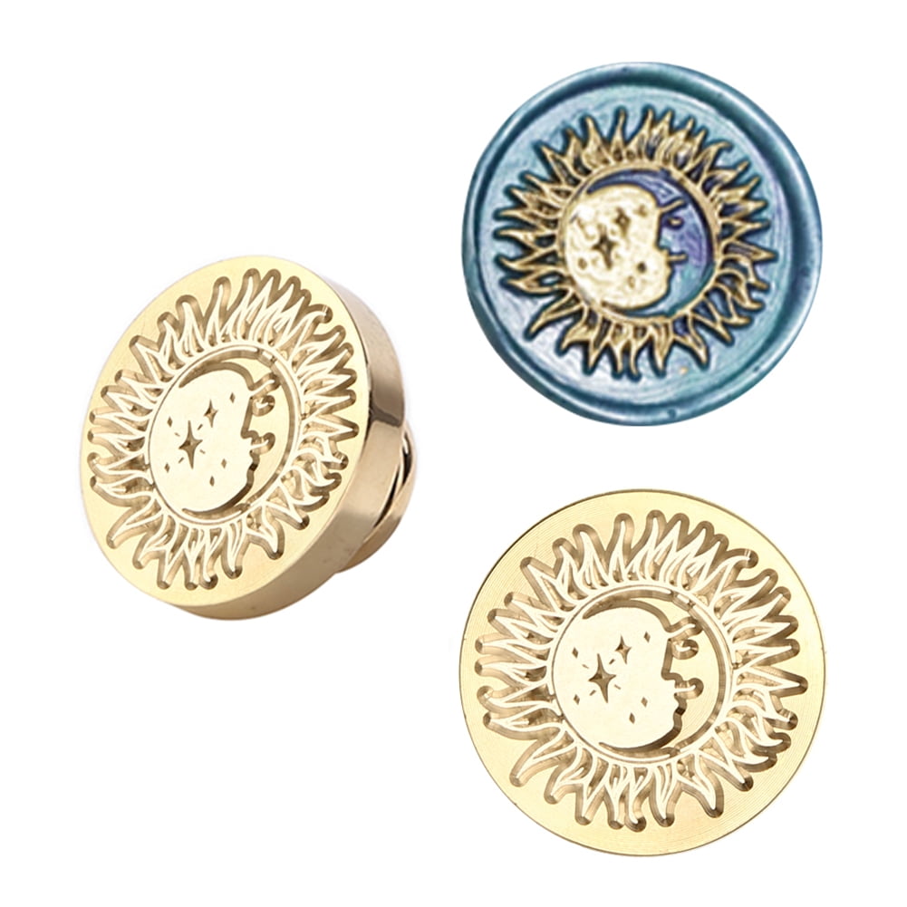 Mojoyce 3D DIY Embossed Wax Stamp Removable Round No Handle for ...