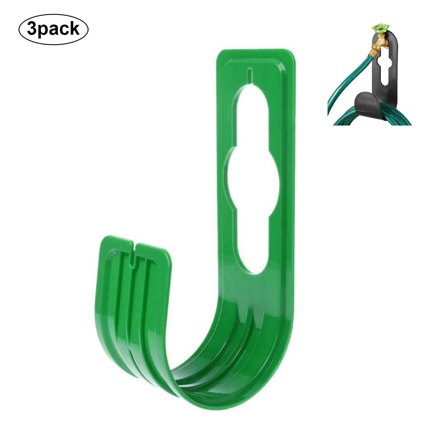 Mojoyce 3Pack Garden Water Hose Holder Storage Wall Mount Bracket Water ...
