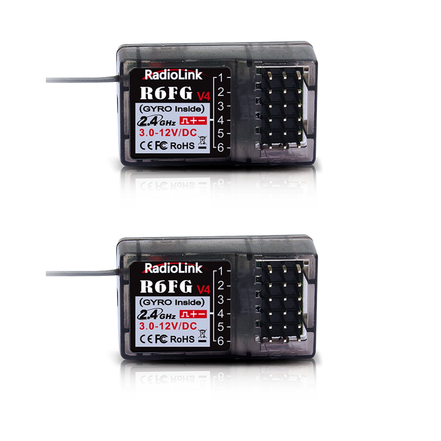 Mojoyce R6FG 6 Channels 2.4GHz Surface Receiver Works with Radiolink ...