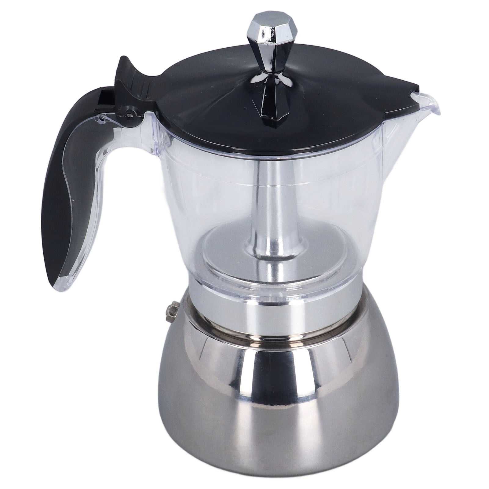 Moka Coffee Maker,Stovetop Coffee Maker 6 Cup Moka Pot Clear ABS Top ...