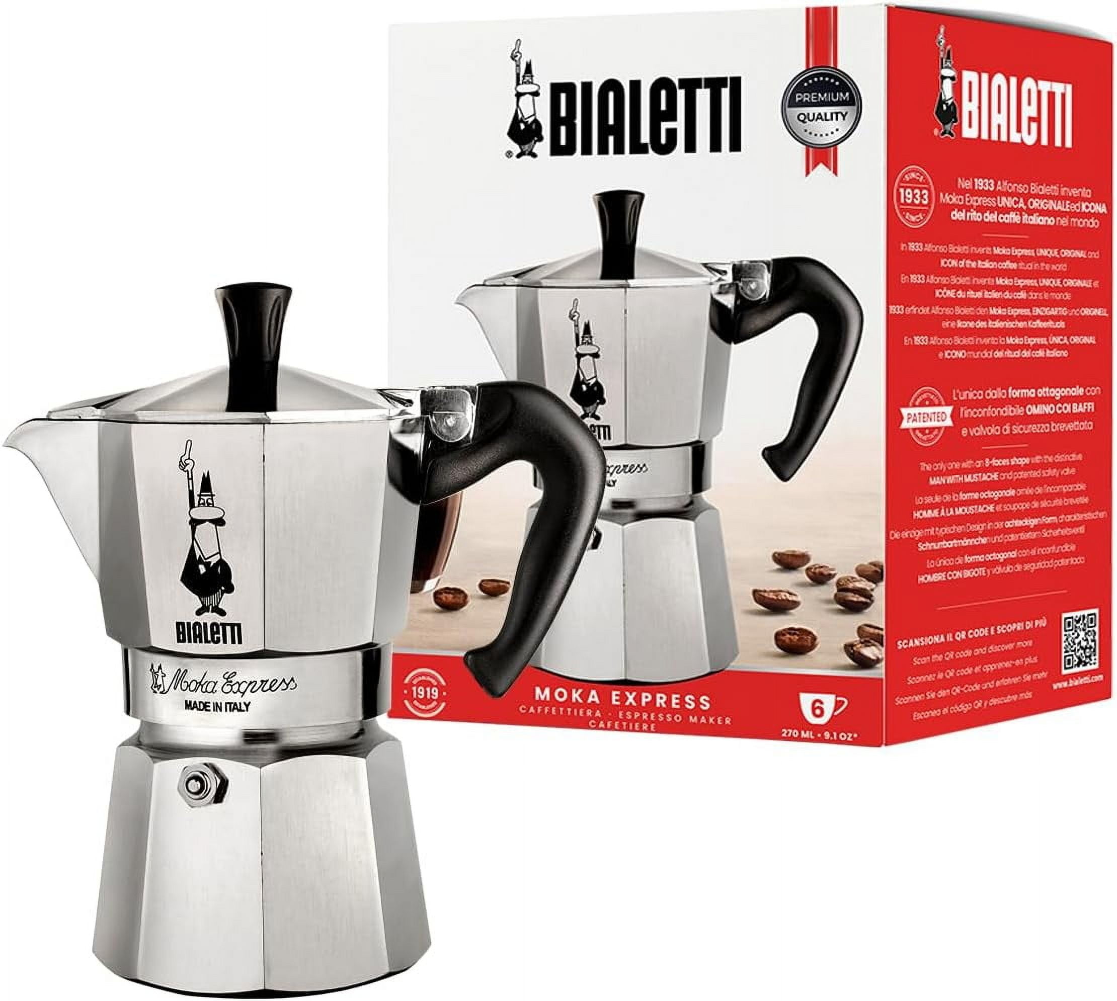 Moka Express 6 Cup, 1 EA, silver, 6800, 06800 - Walmart.com