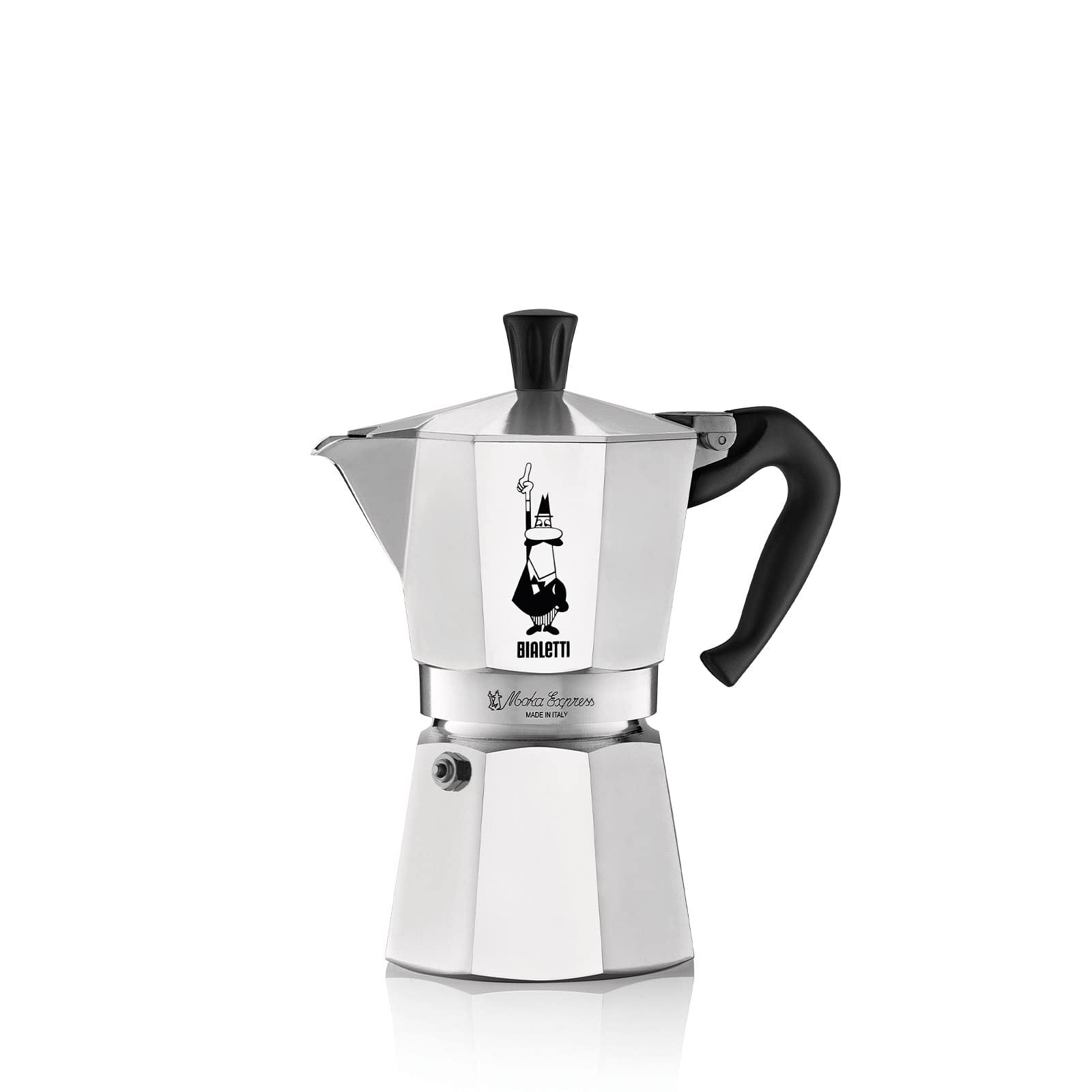 Moka Express Italian Coffee Maker 6 Oz, Classic Stovetop Espresso Pot ...