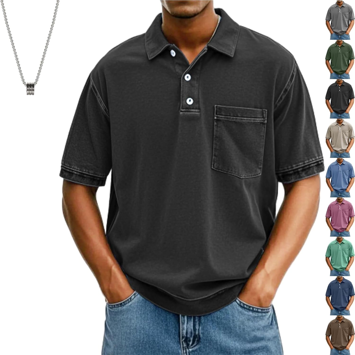 Mokaloha Mens Shirts,Mokaloha Shirts for Men,Men's Retro Washed and ...