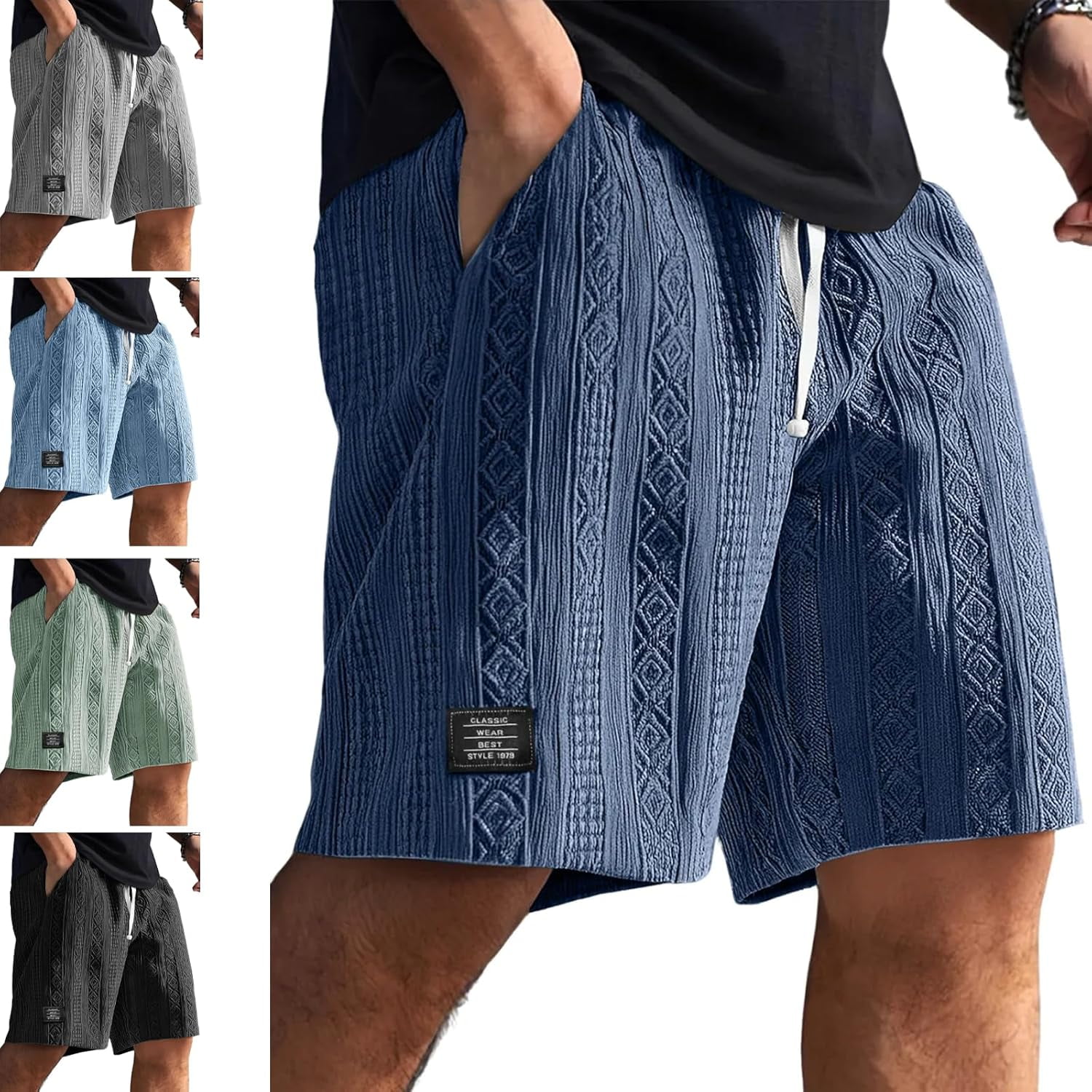 Mokaloha Mens Shorts, Pacificozy Men's Shorts, Men's Daily Jacquard ...