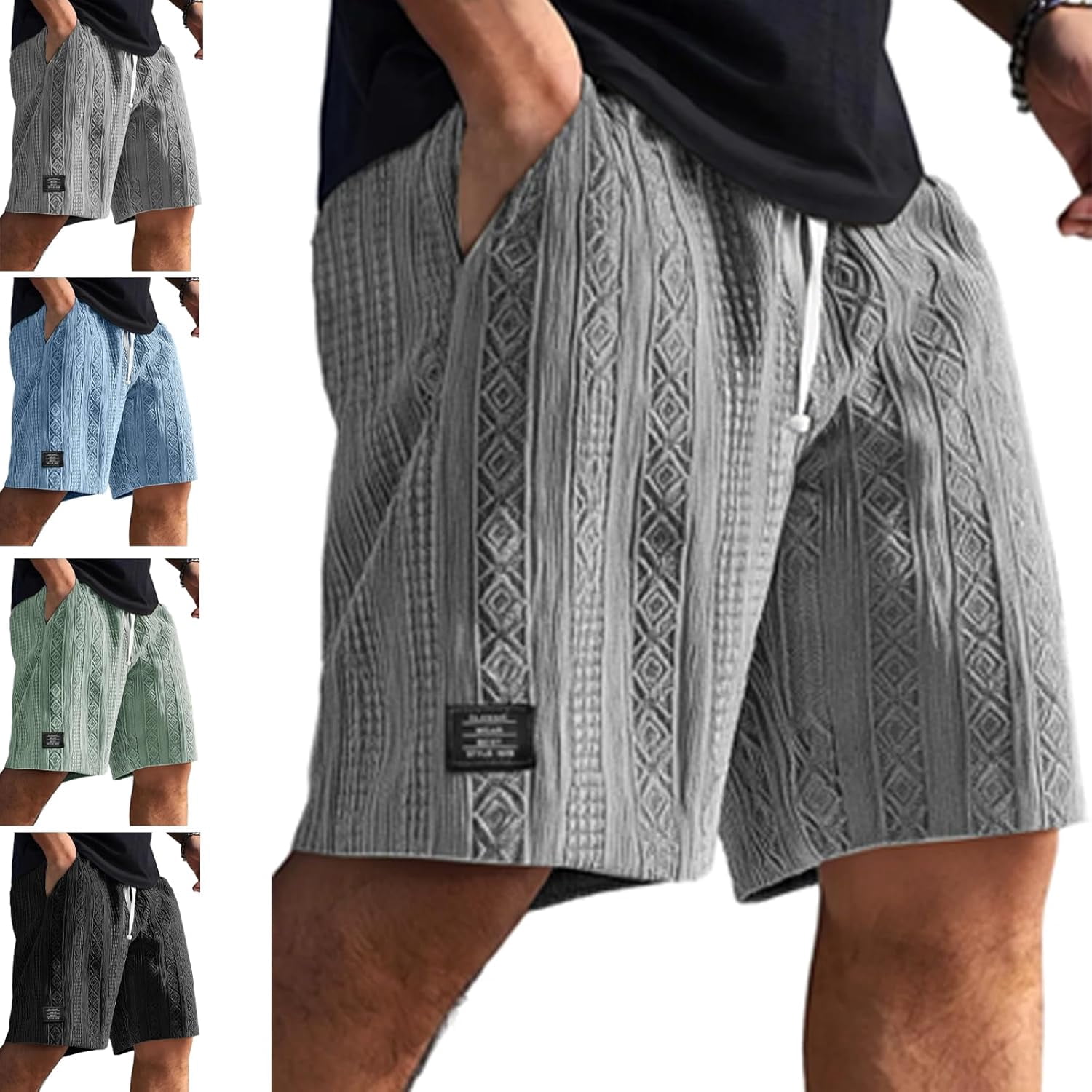 Mokaloha Mens Shorts, Pacificozy Men's Shorts, Men's Daily Jacquard ...