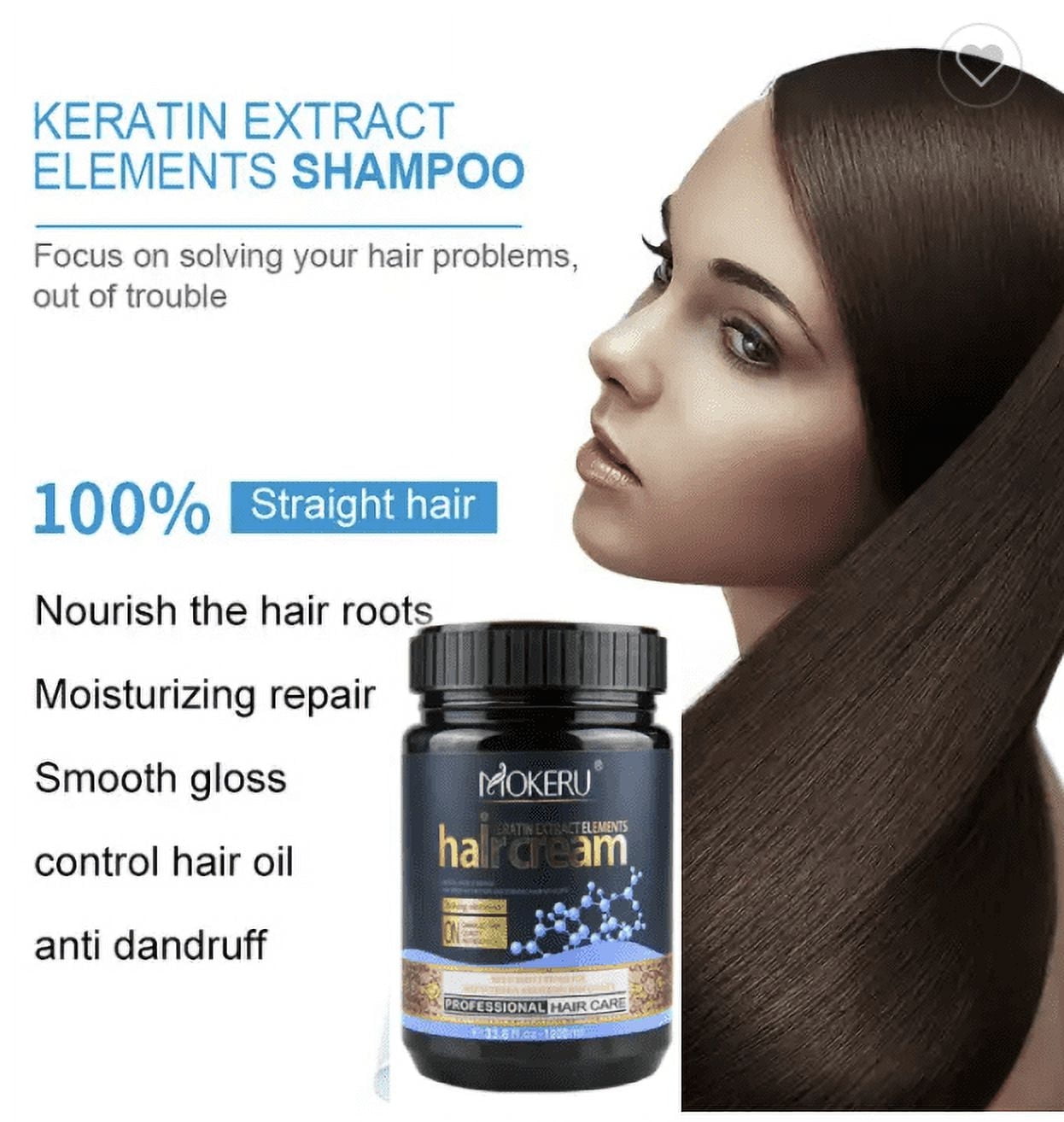 Mokeru Keratin Extract Hair Mask for Men and Women All Hair Types ...