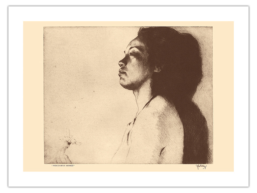 Mokihana Hawaii - Native Hawaiian Girl - from Etchings and Drawings of ...