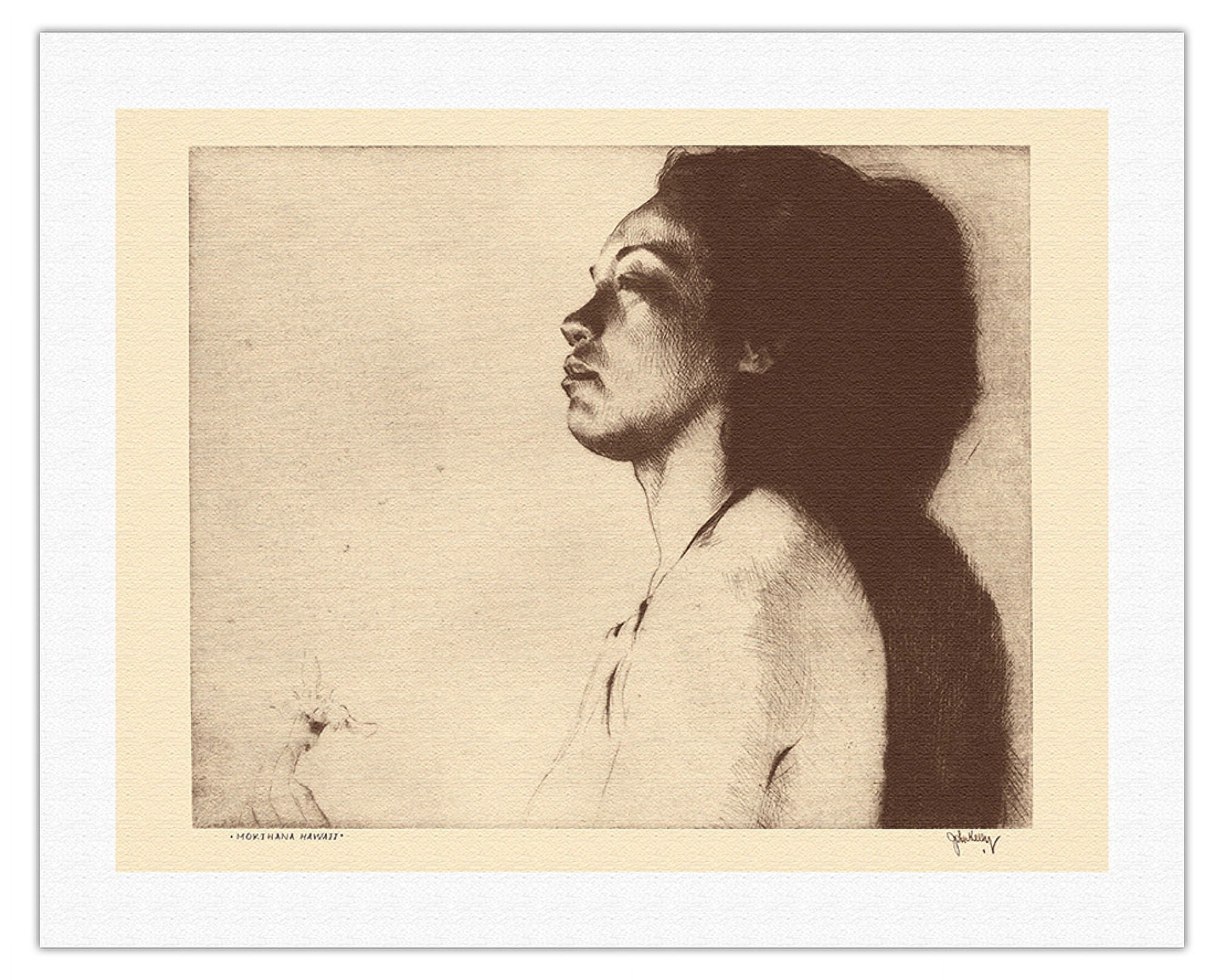 Mokihana Hawaii - Native Hawaiian Girl - from Etchings and Drawings of ...