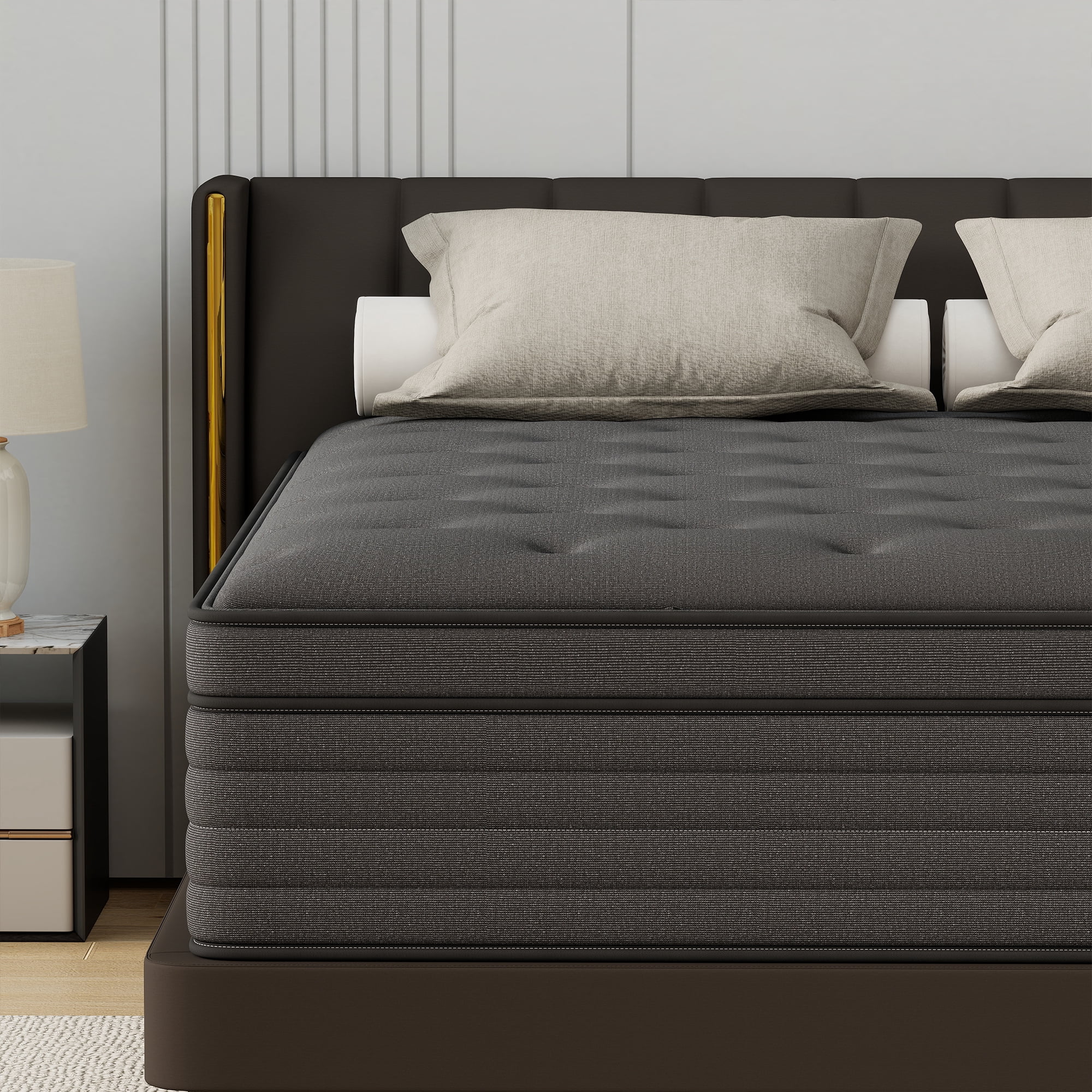 Mokiiya 10 inch Full Mattress Gel Memory Foam Pocket Innerspring Hybrid ...