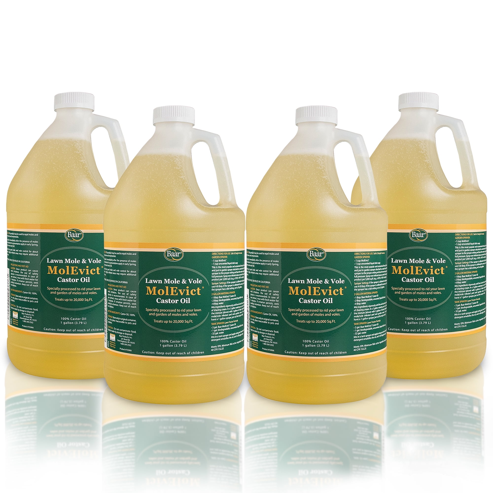 MolEvict Lawn Mole Castor Oil - Lawn & Garden Protection - 4 Gallon ...