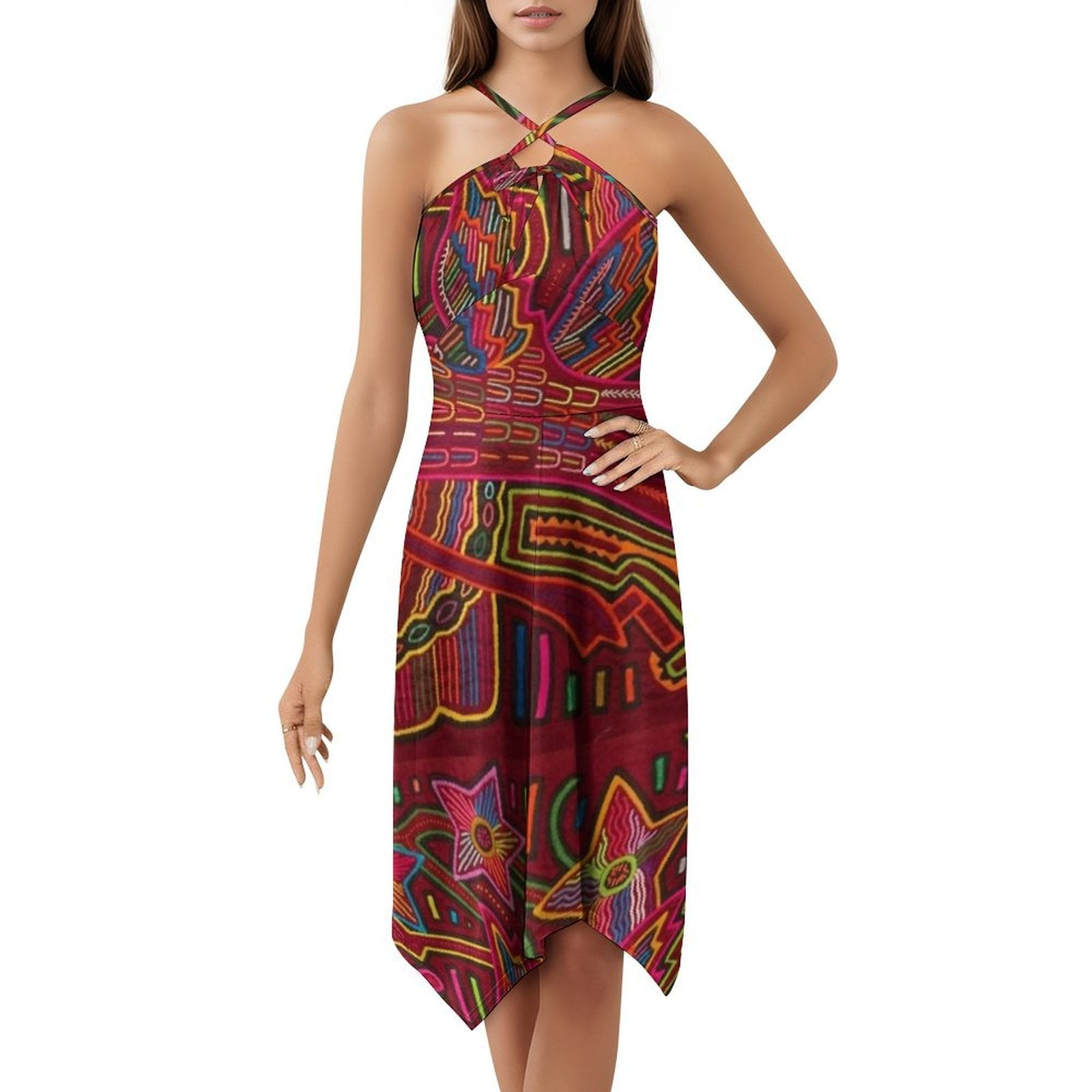 Mola De Panama Bird Flower Dress Elegant Party Dresses Evening Dresses ...