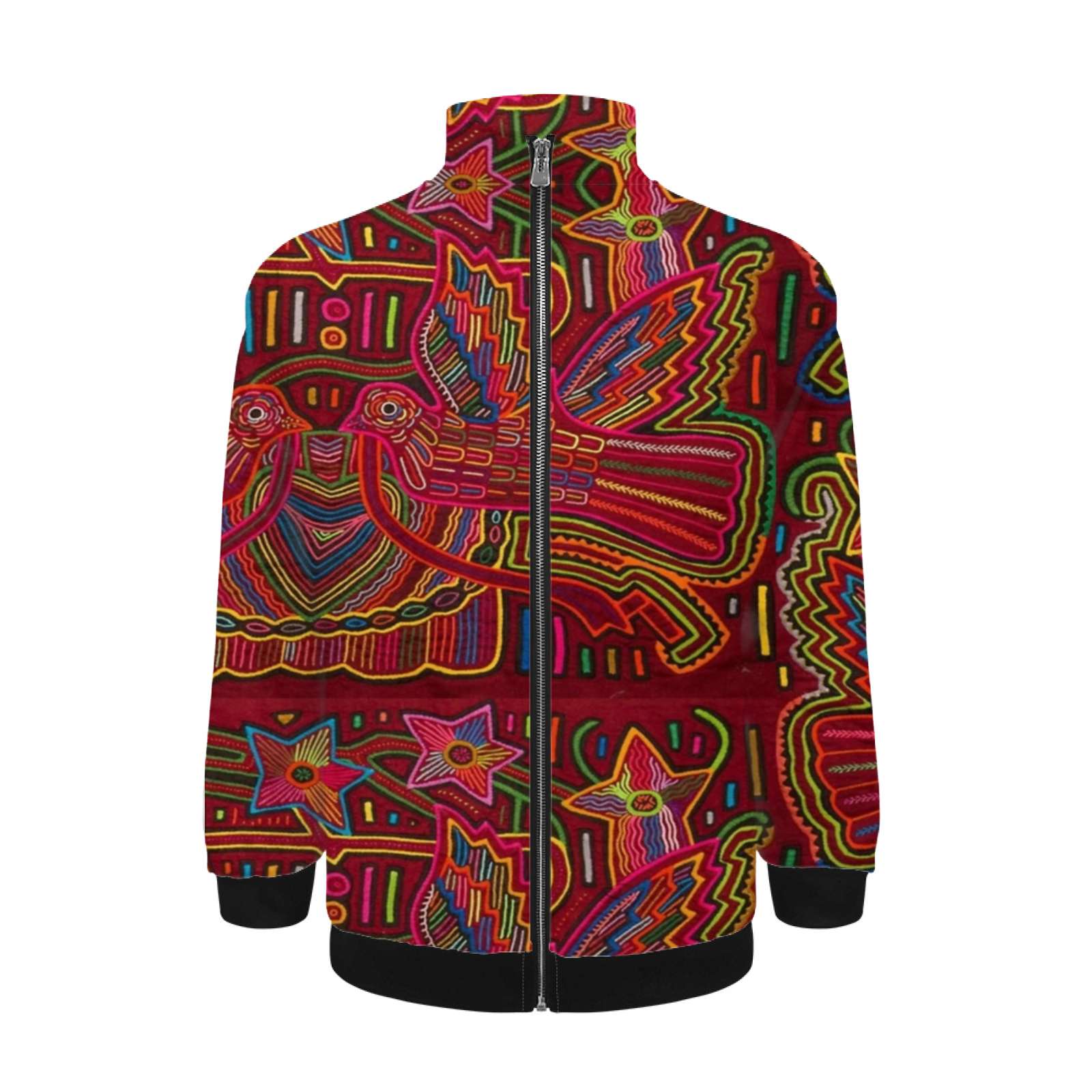 Mola De Panama Bird Flower Jacket Men's Street Cool Long Sleeves Coat ...