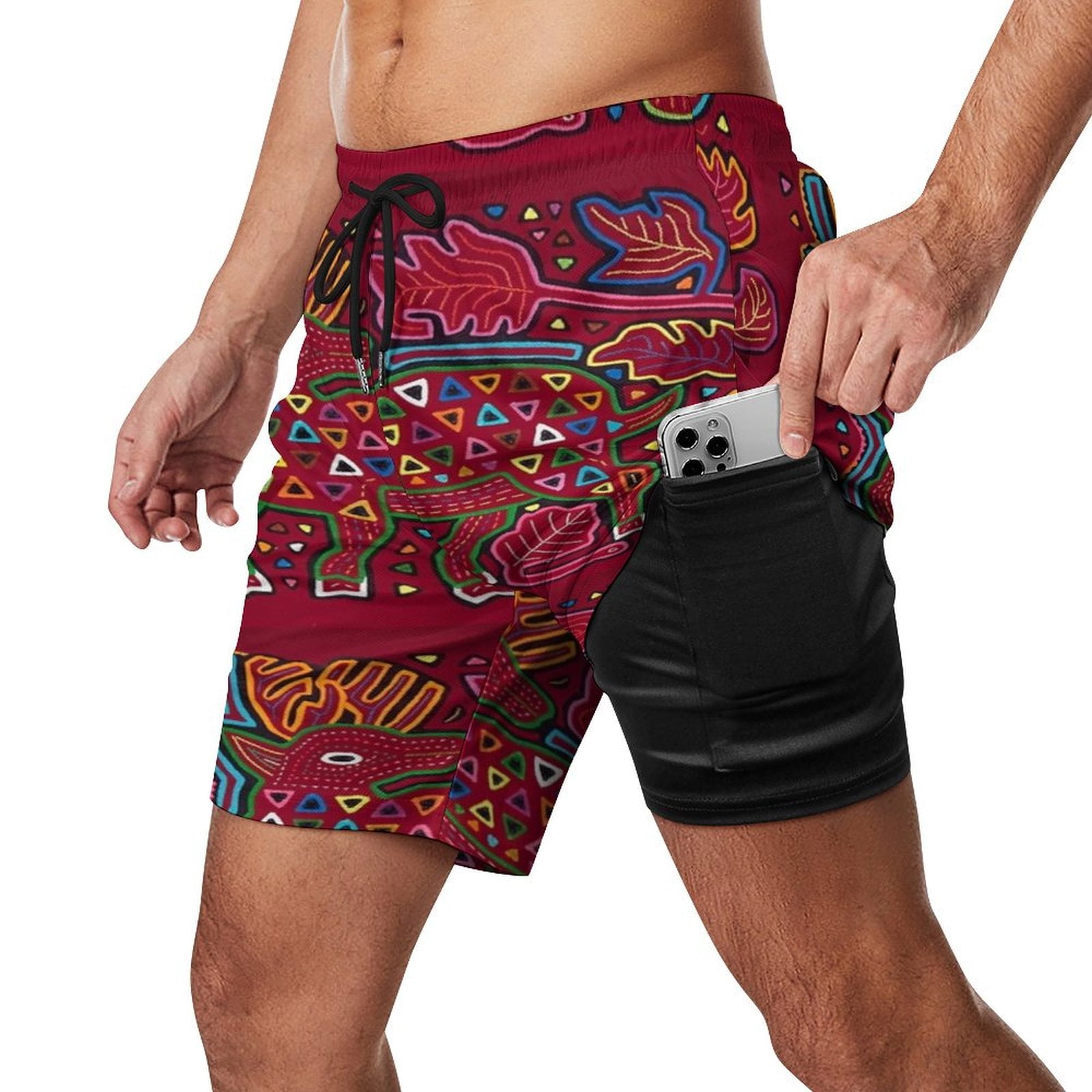 Mola De Panama Deer Quick Dry Swimming Shorts For Men Swimwear Swimsuit ...