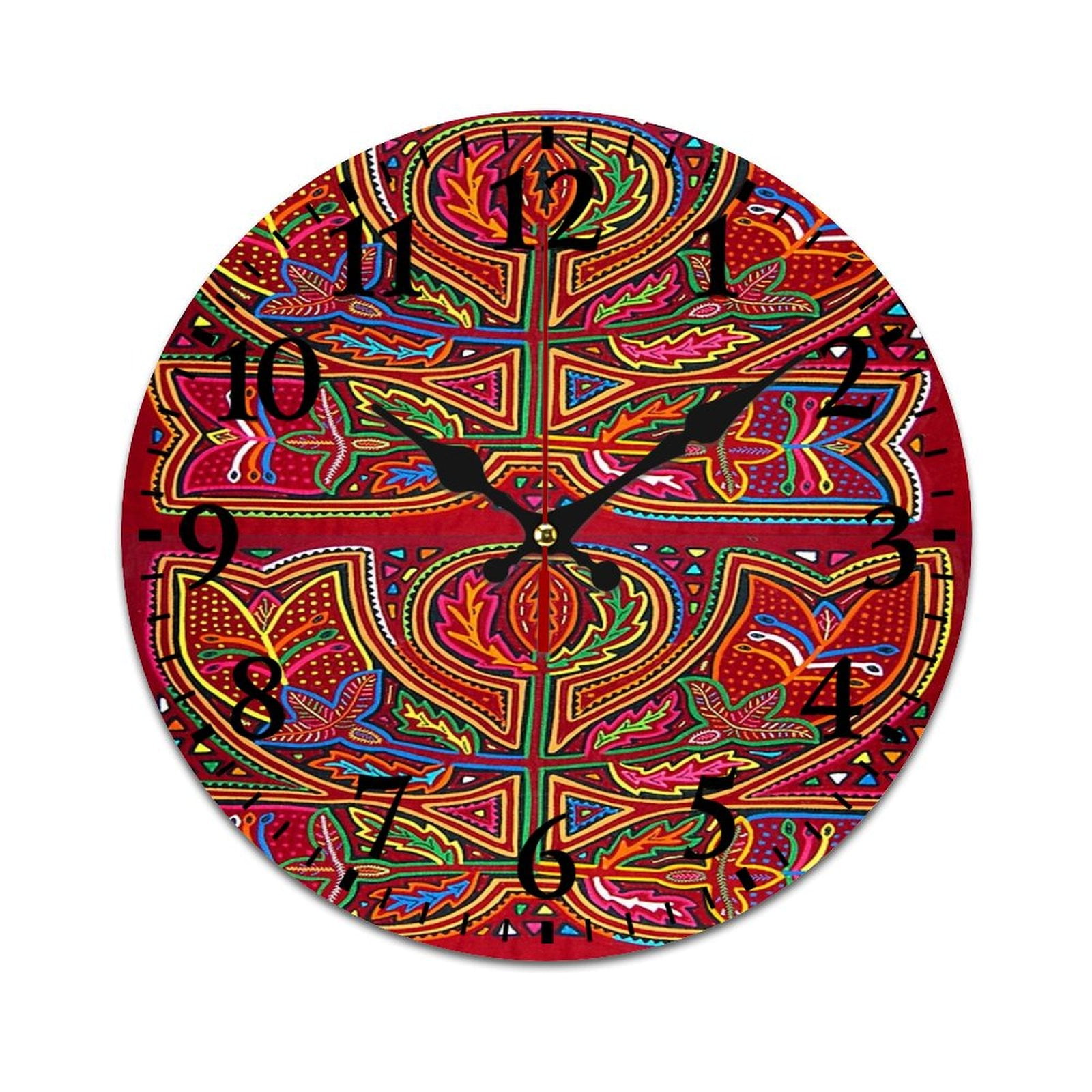 Mola De Panama Flower Wall Clock Modern Design Clocks Wall Hanging Home ...