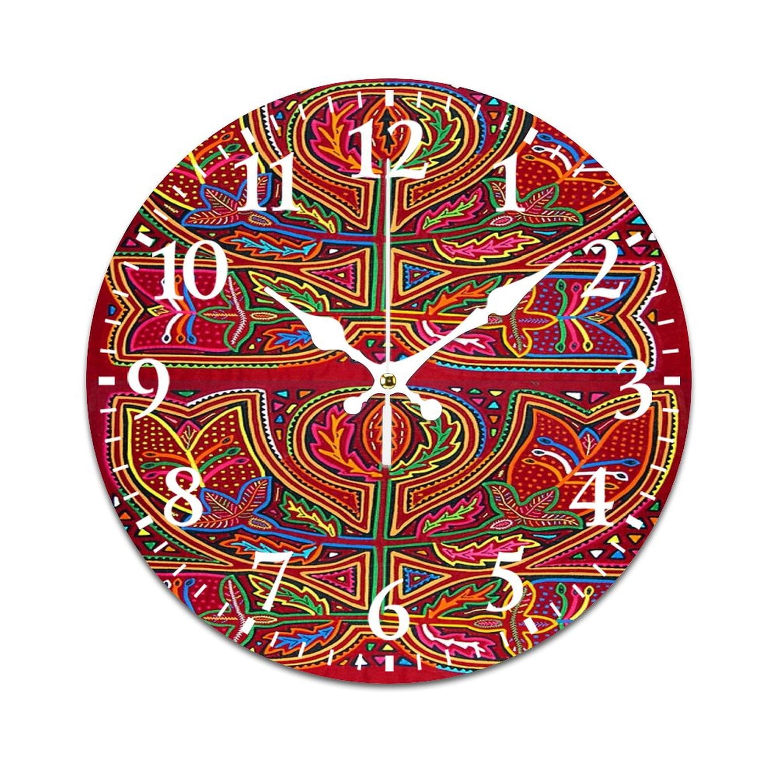 Mola De Panama Flower Wall Clock Modern Design Clocks Wall Hanging Home ...