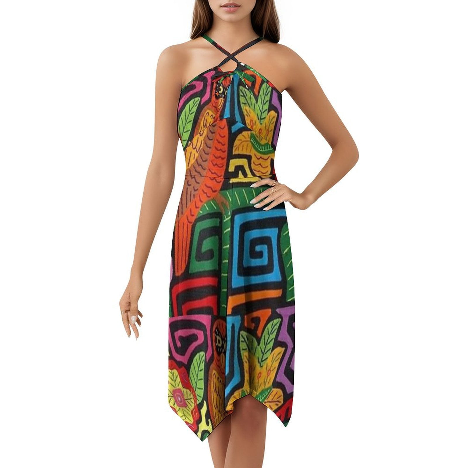 Mola De Panama Mounted Dress Elegant Party Dresses Evening Dresses ...