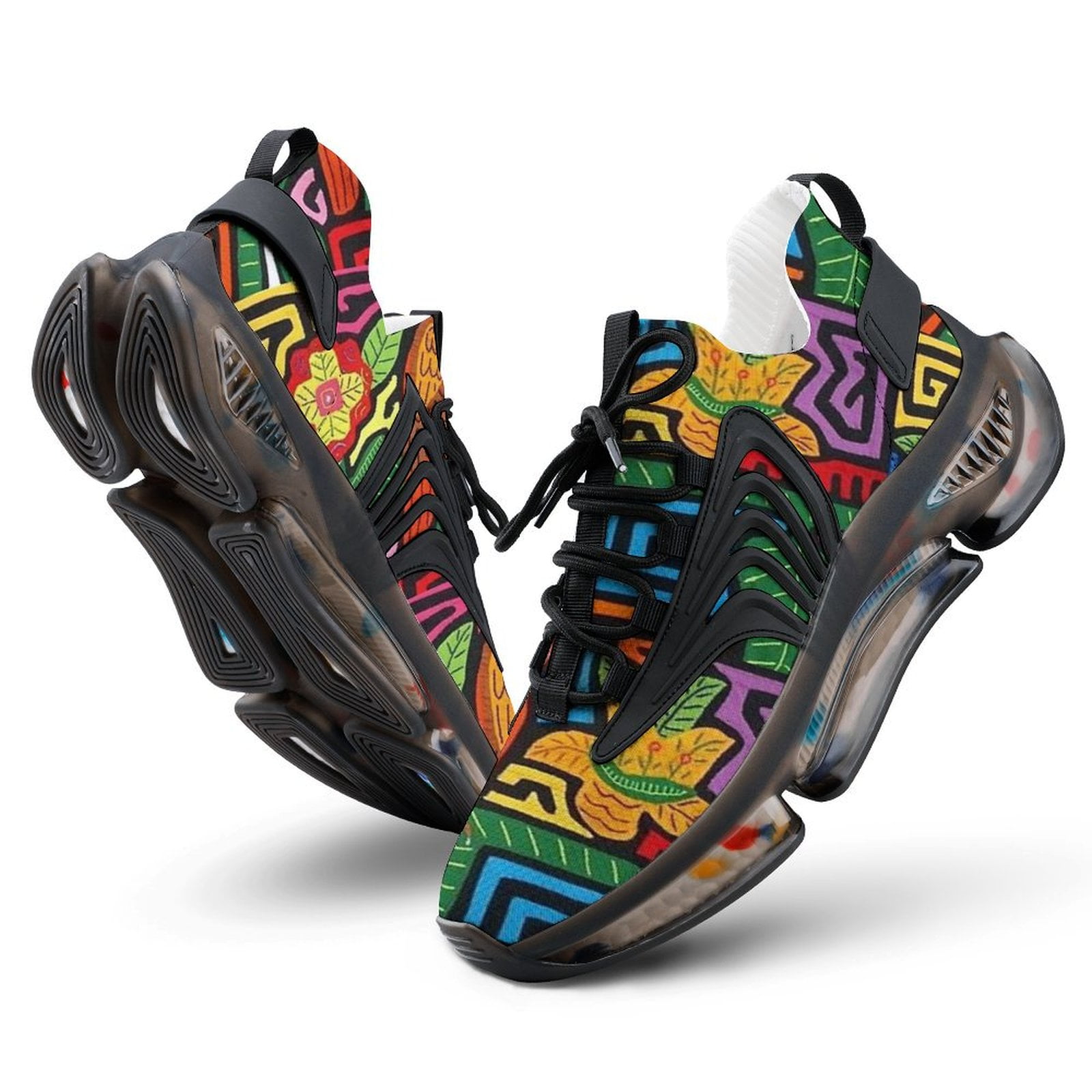 Mola De Panama Mounted Walking Shoes for Men Woman Lightweight Tennis ...