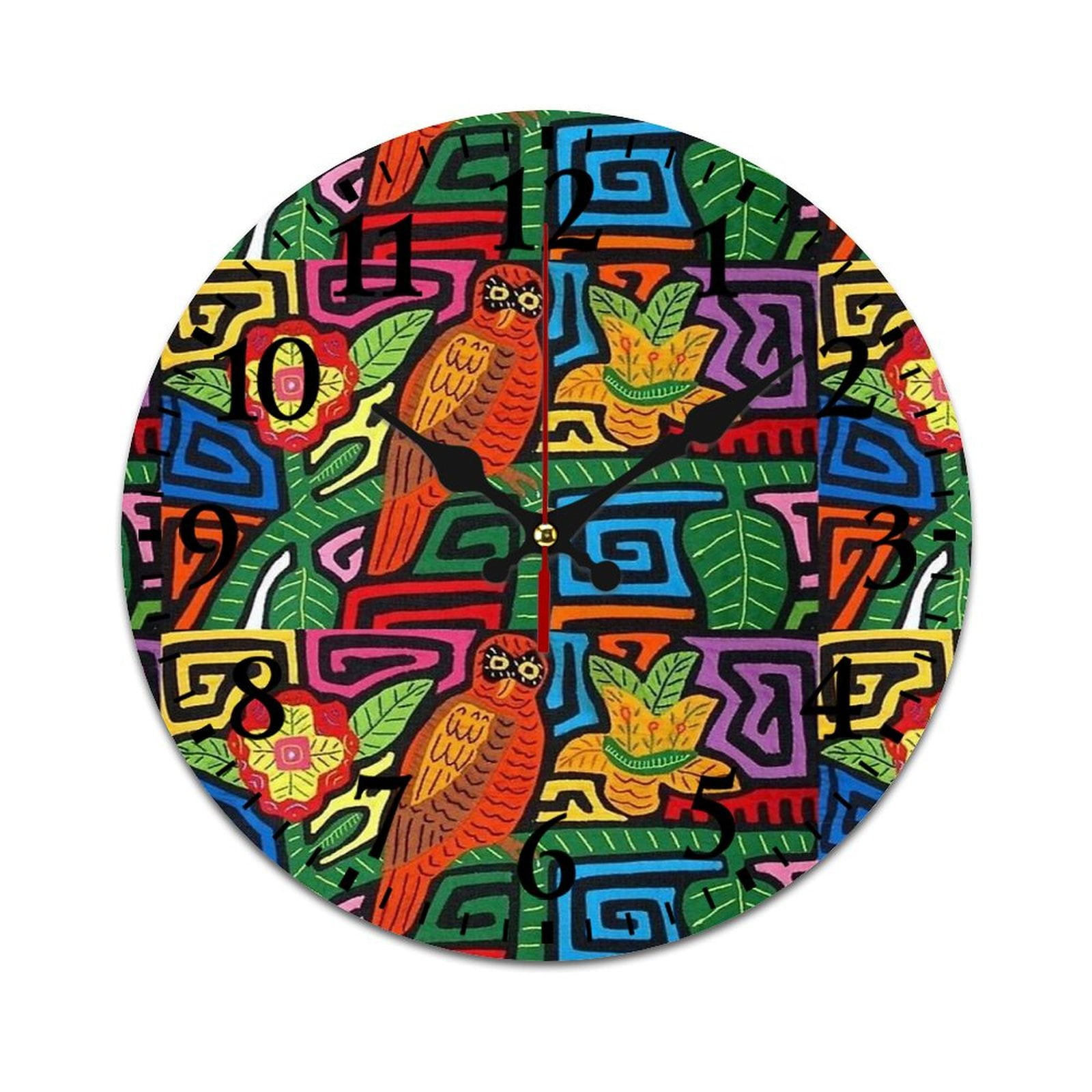 Mola De Panama Mounted Wall Clock Modern Design Clocks Wall Hanging ...