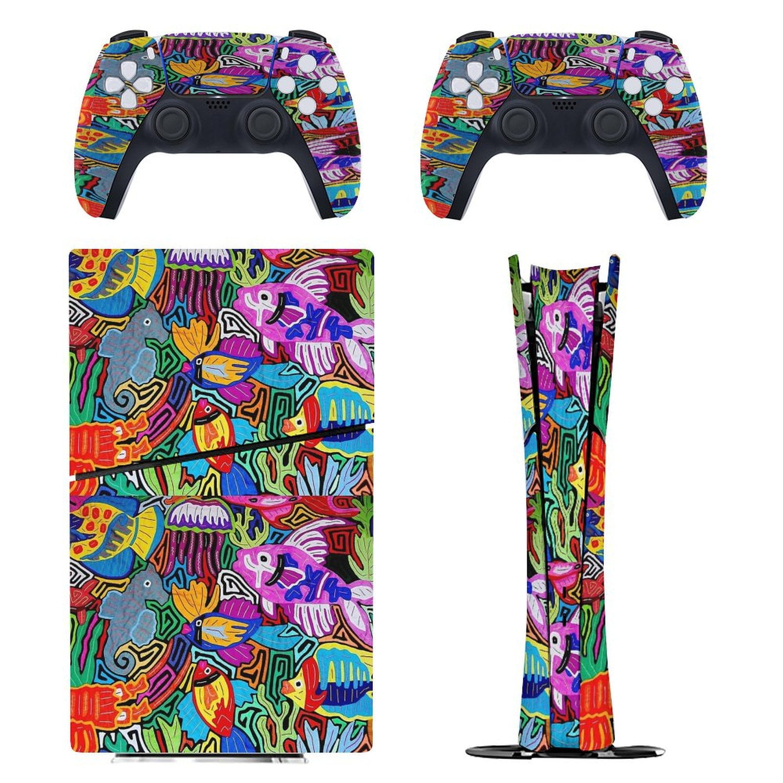 Mola De Panama Ocean PS5/PS5 Slim Digital Disc Skin Sticker For Console ...