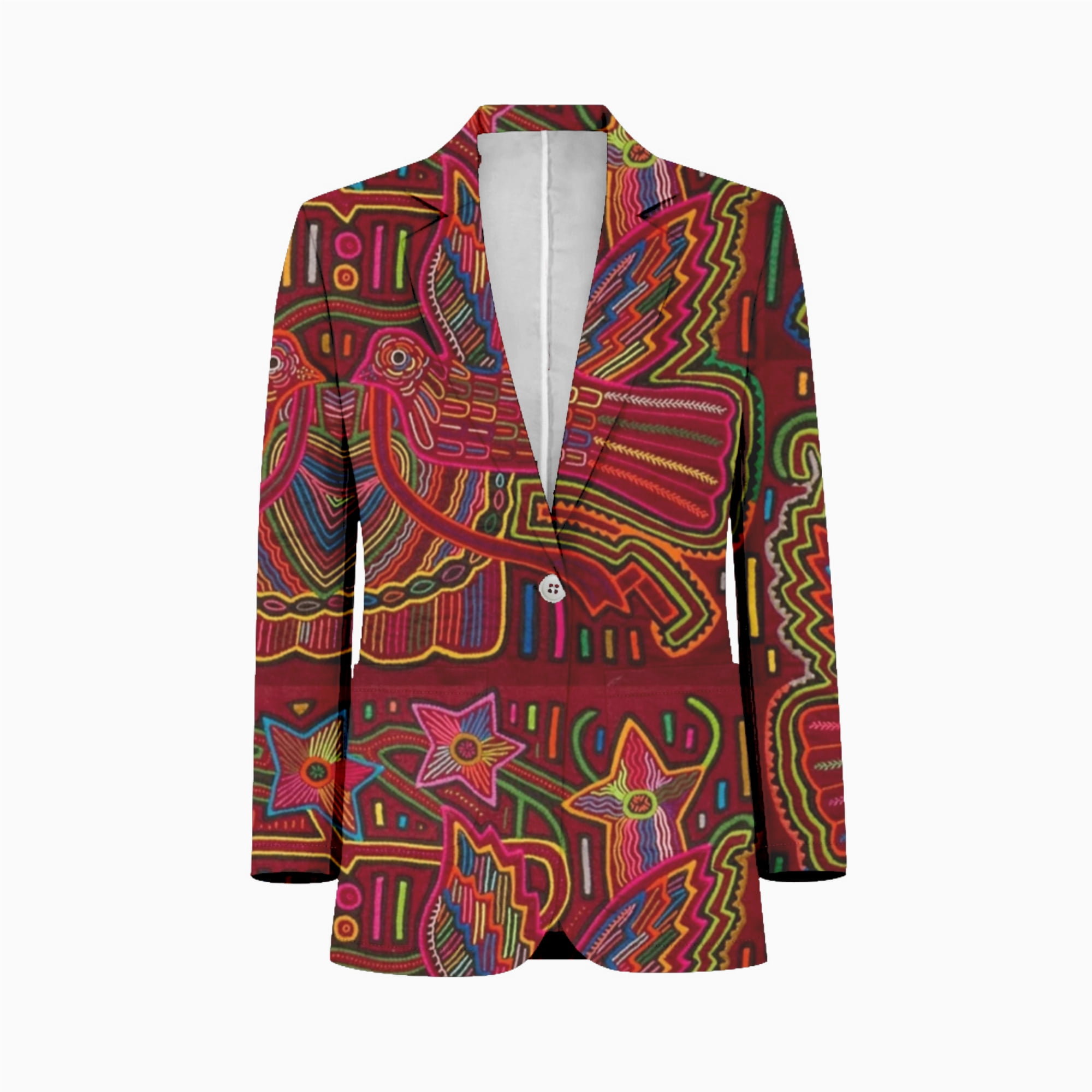 Mola de Panama Bird Flower Customized Men's Suits full man Shawl Collar ...
