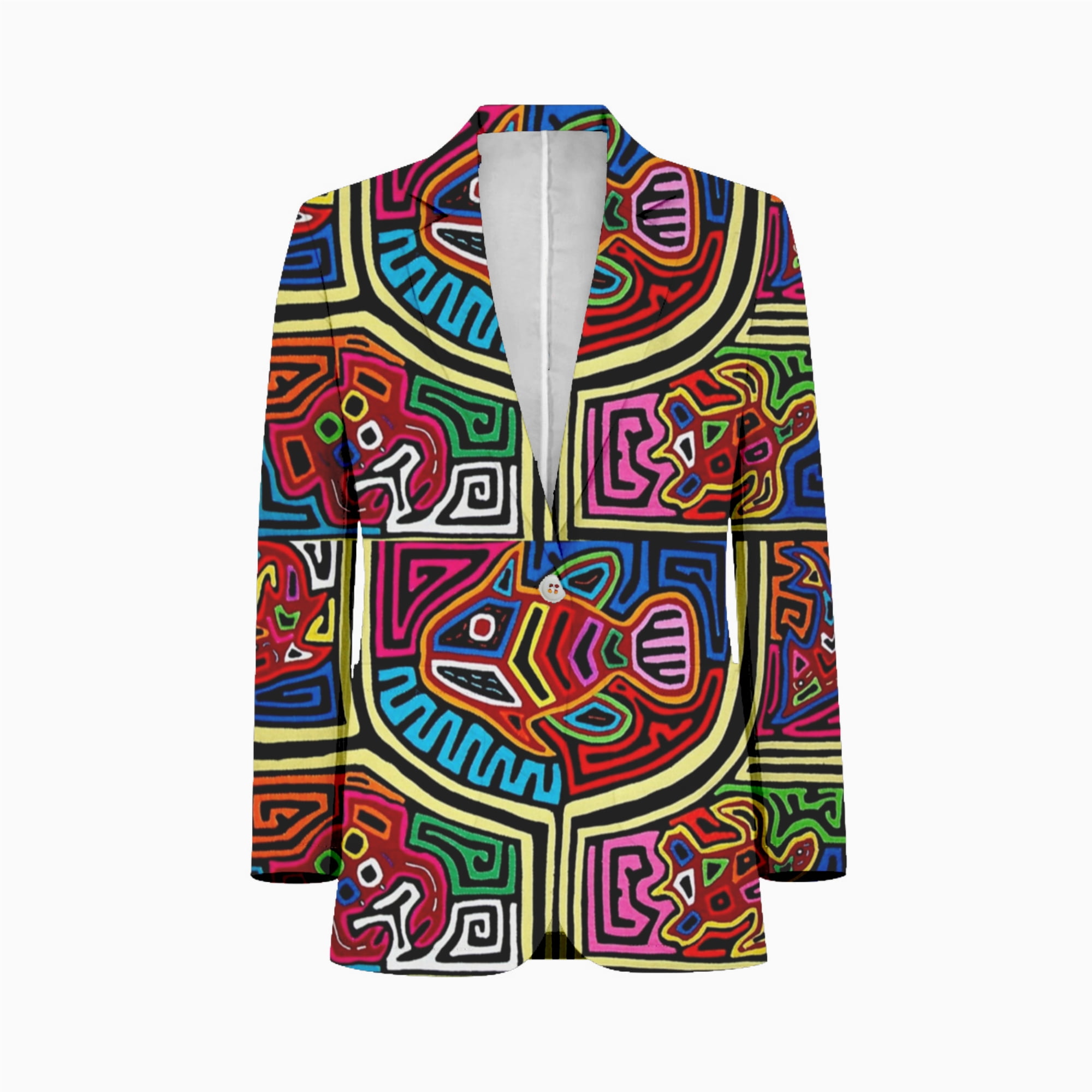 Mola de Panama Fish Customized Men's Suits full man Shawl Collar ...