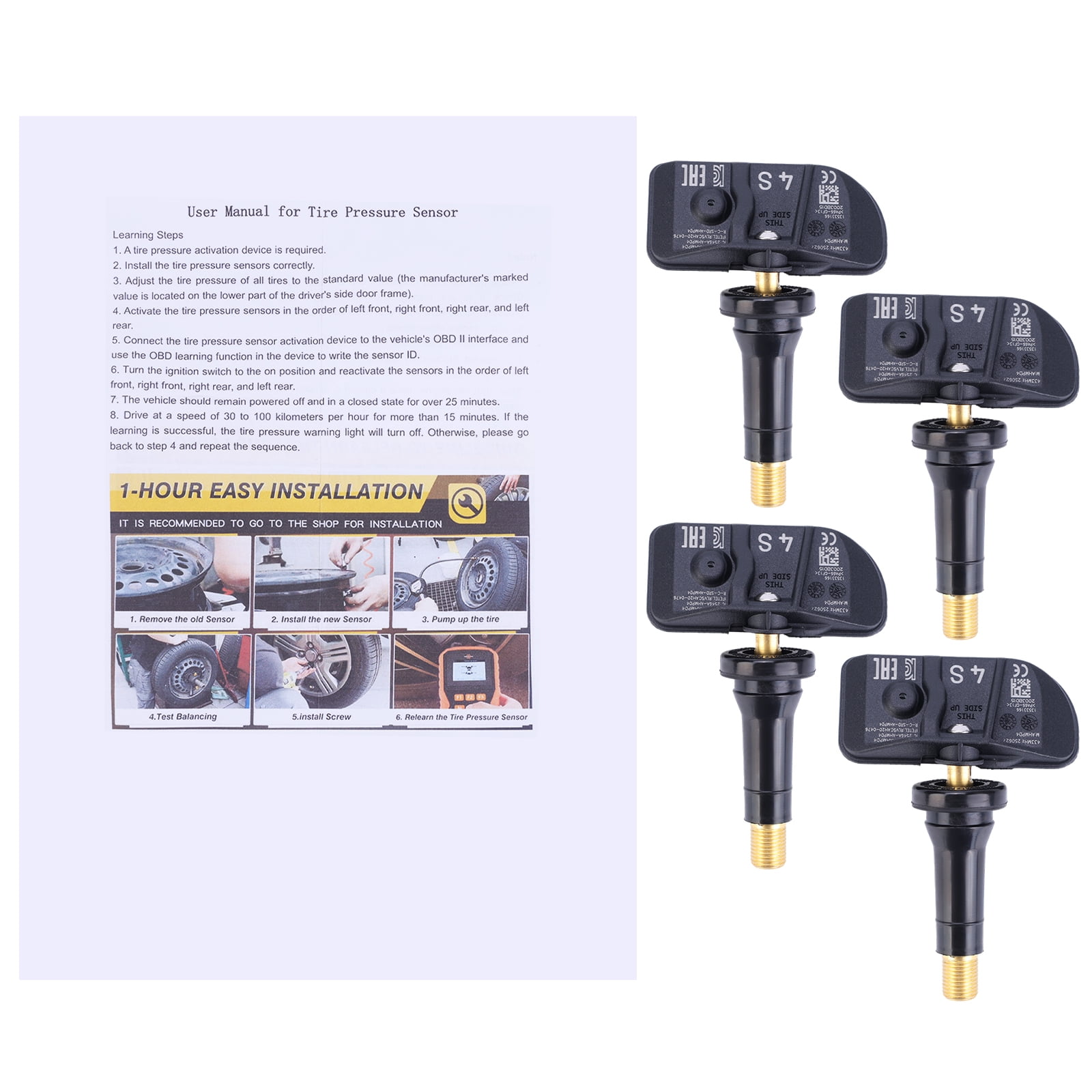 Molaner 13533166 TPMS Sensors, Tire Pressure Monitor System Replacment ...
