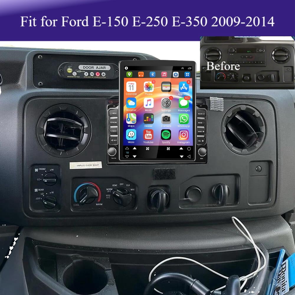 Molaner 9.7 inches HD Touchscreen Car Stereo Radio for Ford E-150 E-250 ...