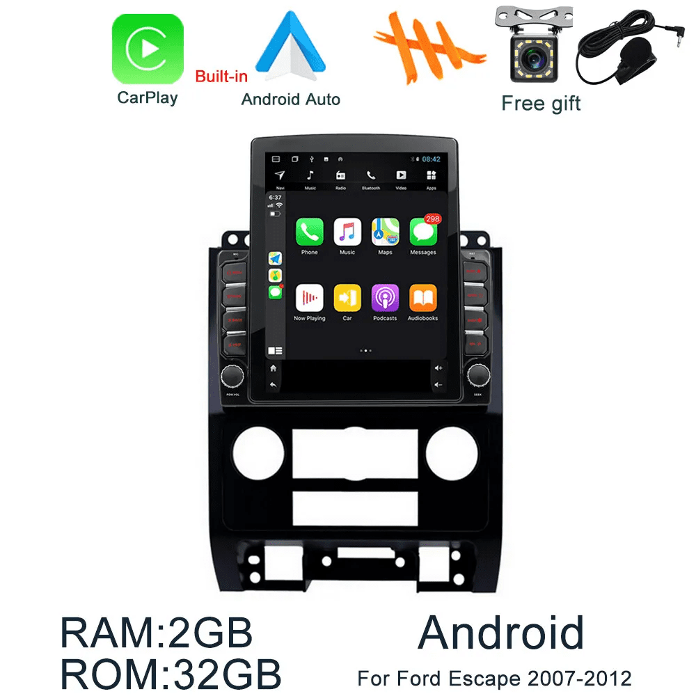 Molaner Android 13 Car Stereo for Ford Escape 2007-2012 with Wireless ...