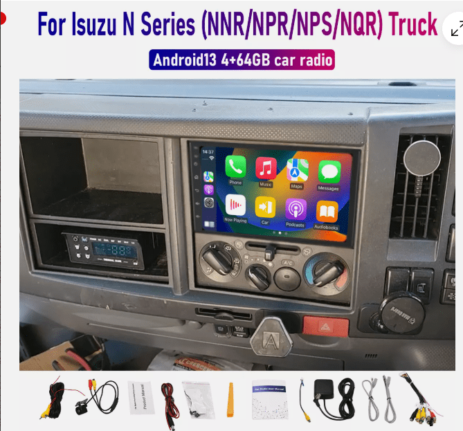 Molaner Android 14 Car Stereo Radio forIsuzu N Series Trucks (NNR/NPR/NPS/NQR) 2009-2020, 7" IPS ...