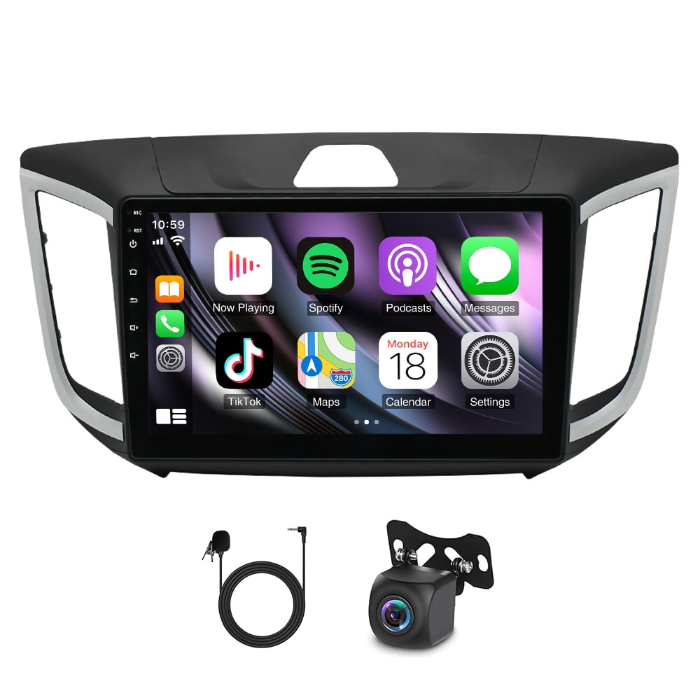 Molaner Car Radio Compatible with Hyundai Creta ix25 2015-2019, Android 14 2G+32G 10" Touch ...