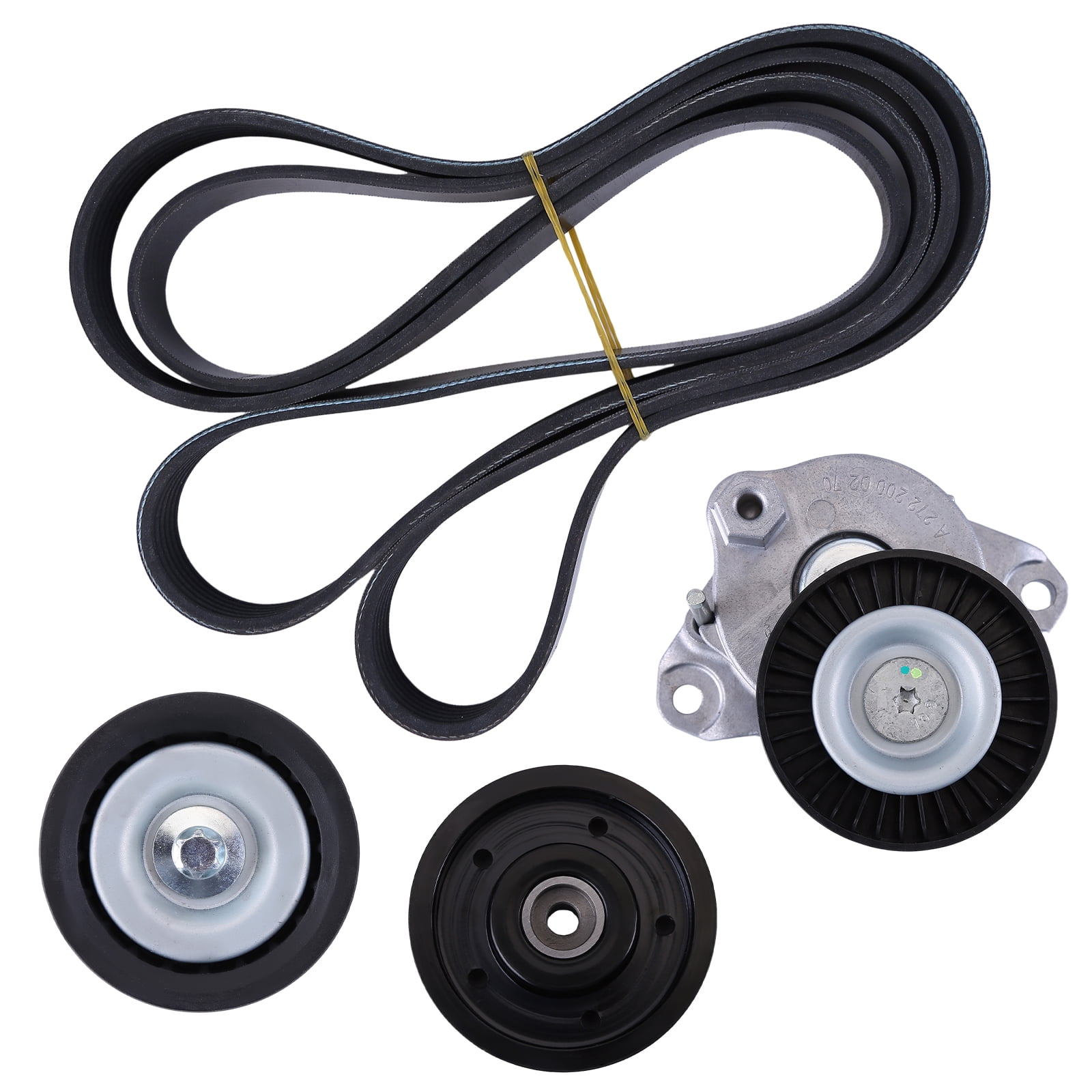 Molaner Drive Belt Tensioner and Idler Pulley Serpentine Belt Kit Fit ...