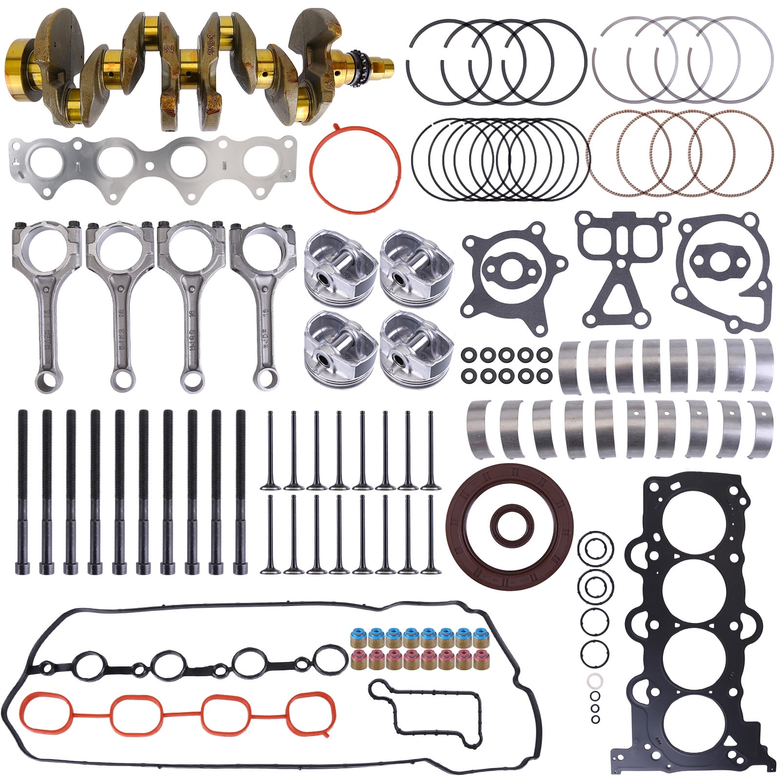 Molaner Engine Overhaul Rebuild Kit for Hyundai Accent Elantra Tucson ...