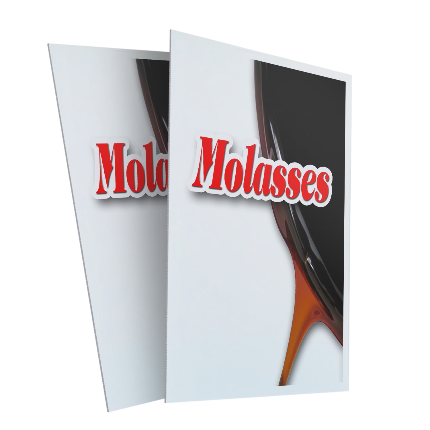 Molasses (2-PACK) 24" x 36" Plastic Signs | Sign Insert 4mm Corrugated ...