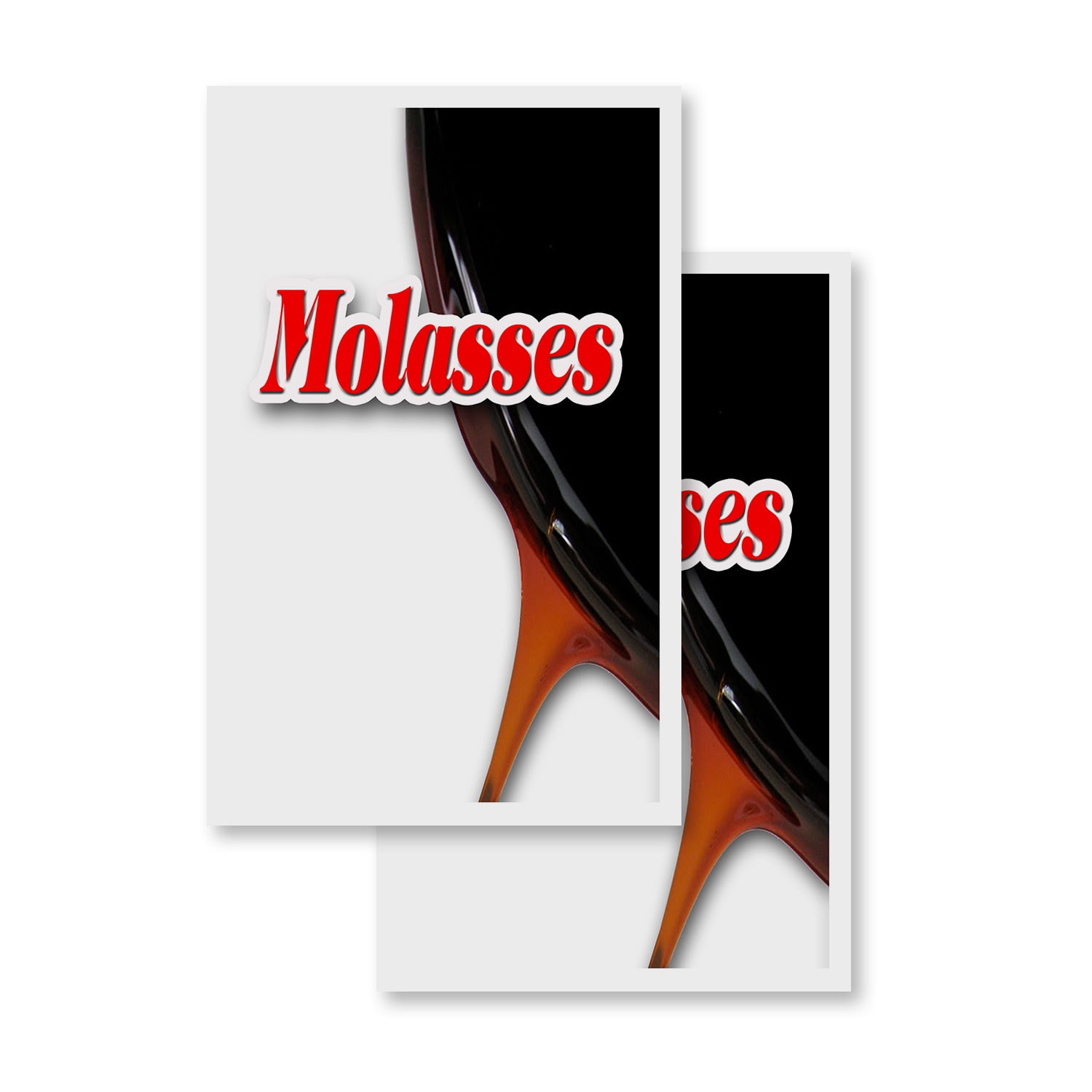 Molasses (2-PACK) 24" x 36" Vinyl Decals | Sign Insert Peel & Stick ...