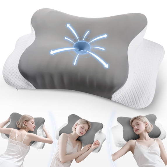 Molbox Cervical Neck Pillows,Ergonomic Memory Foam Bed Pillow, Neck ...