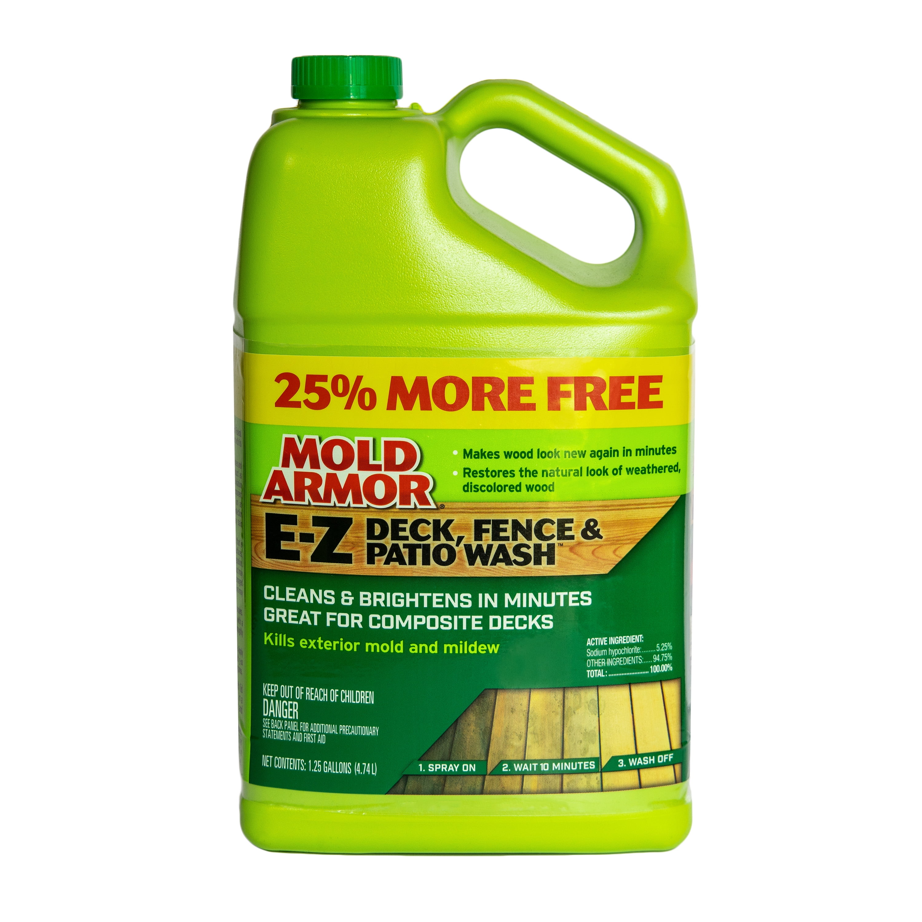 Mold Armor E-Z Deck, Fence and Patio Wash, 1.25 Gallon - Walmart.com