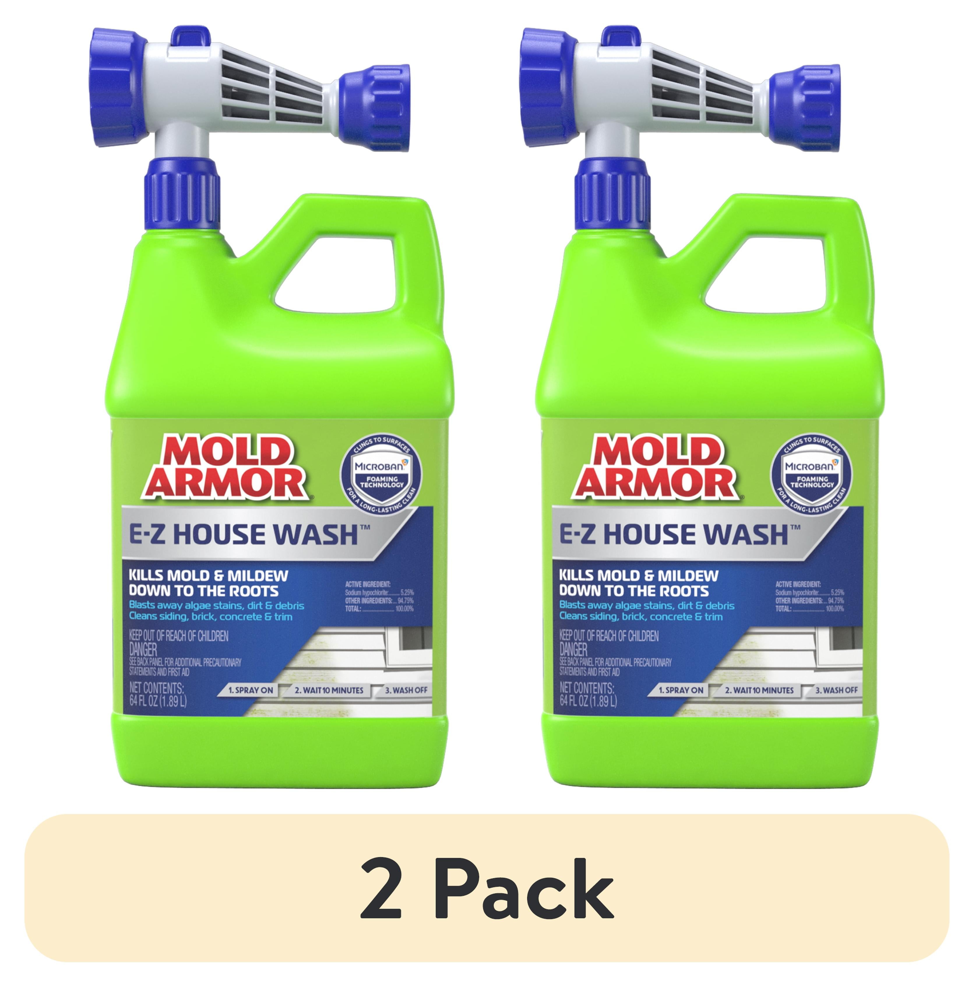 (2 pack) Mold Armor E-Z House Wash, 64 oz., Brick, Concrete, Trim & Siding Cleaner - Walmart.com