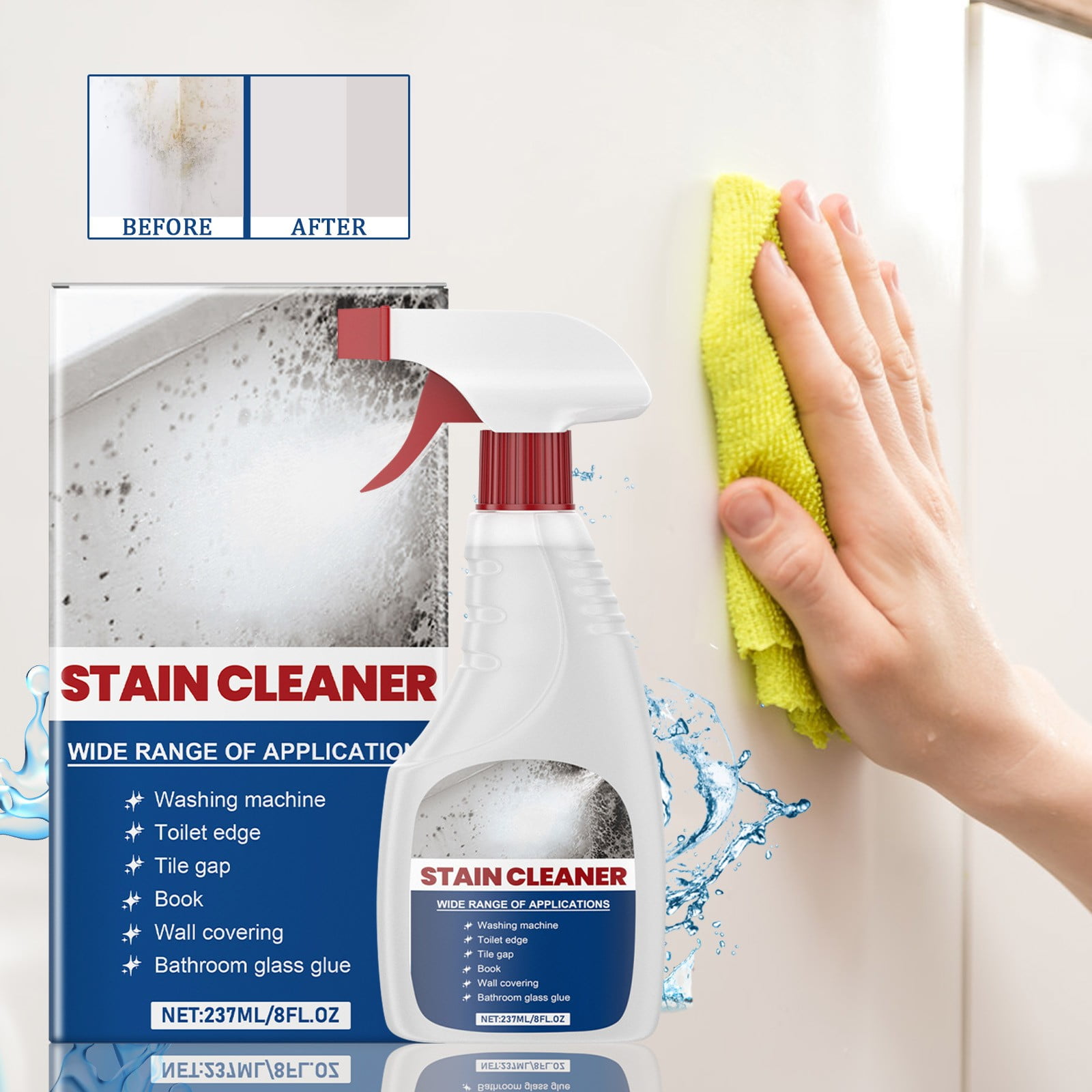 Mold Cleaner 237ml, Kitchen, Bathroom, Toilet, Wall Stain Remover Spray ...