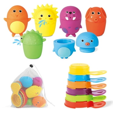 Ubbi Baby Bath Toy Gift Set, Includes Toy Drying Bin & 12 Bath Toys ...