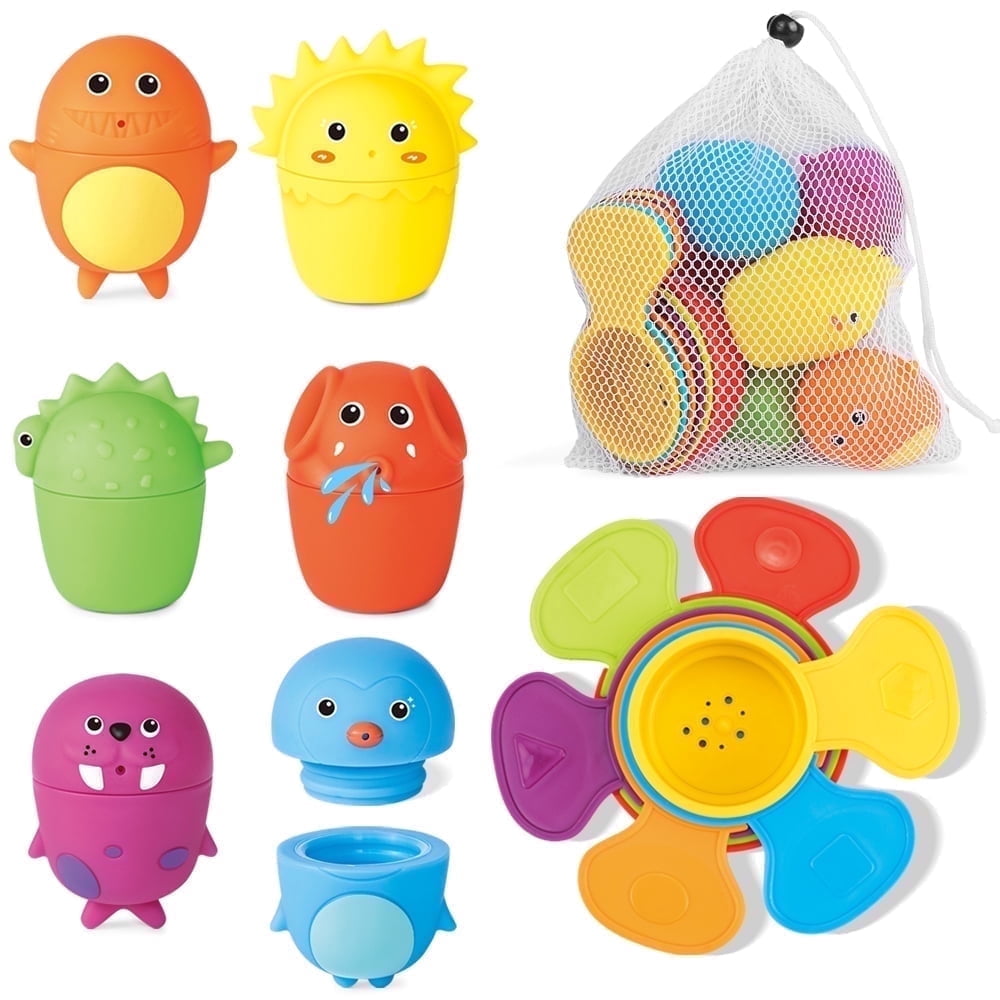 Baby Bath Toy, Bathub Toys for Infant 6-12 months ,12PCS Water Toys ...
