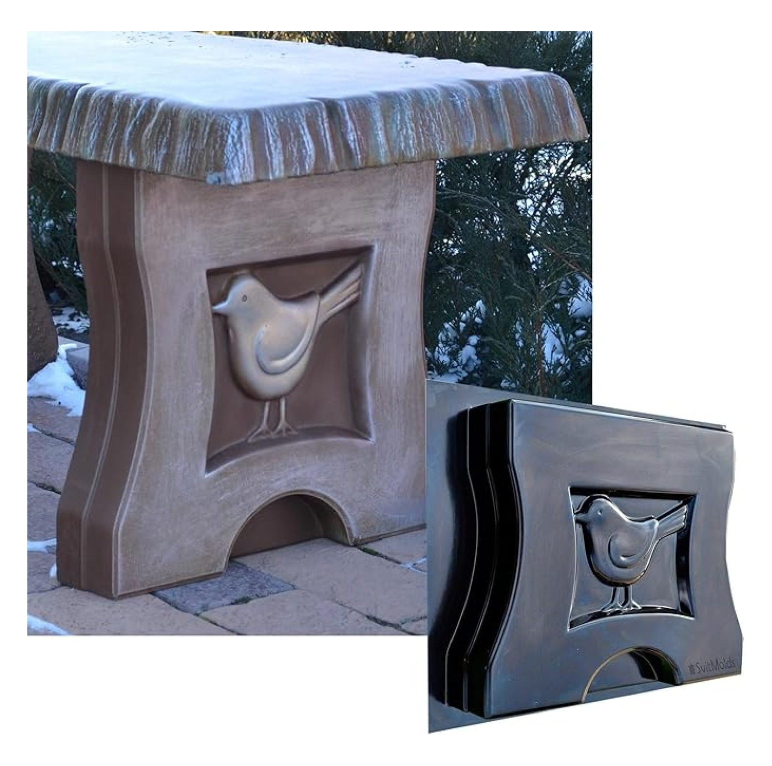 Mold Leg Mould Concrete Garden Benches #B01 - Walmart.com