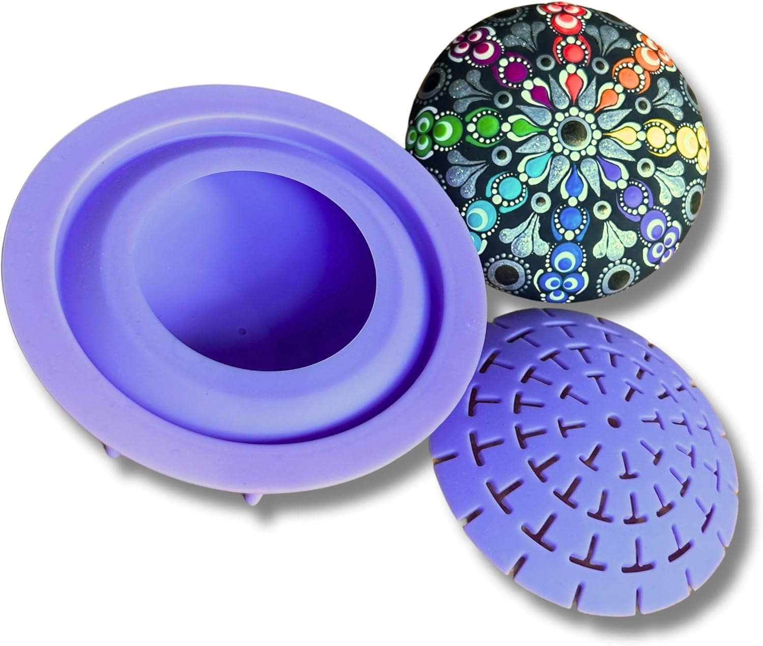 Mold for Making Stones with Dome Template - Design #2 - - Round Smooth ...