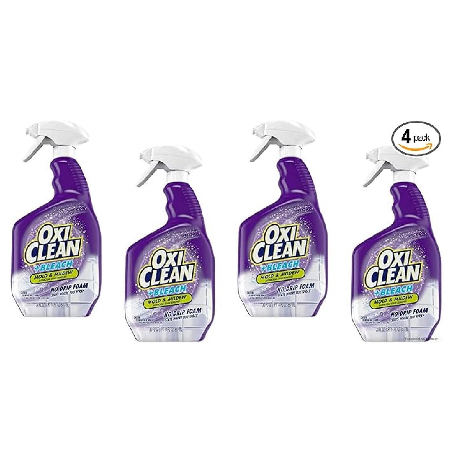 Mold & Mildew Remover Spray - 30oz x 4, No Drip Bathroom Cleaner ...