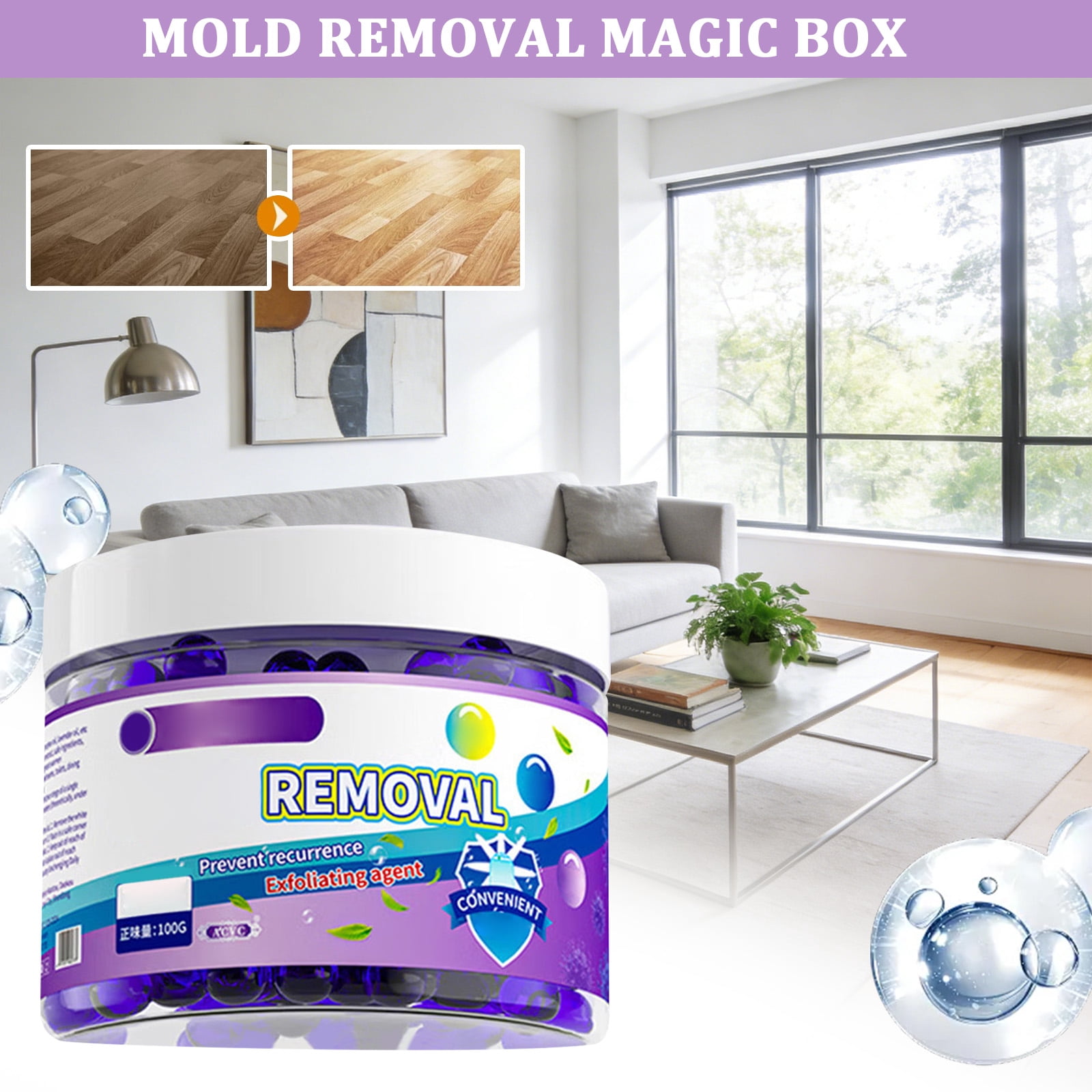 Mold & Odor Control Gel Box, 100G, Eliminates Musty Smells & Prevents ...
