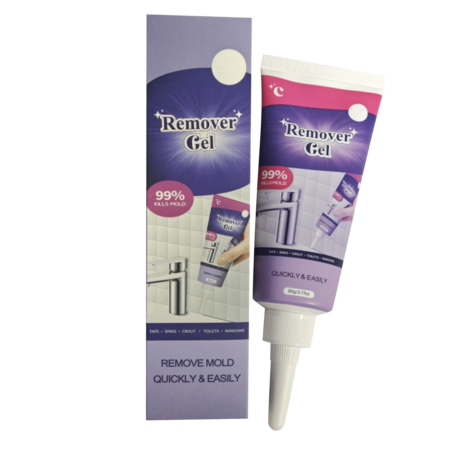 Mold Remover Gel, Fast Acting Mildew Cleaner for Bathroom, Tile, Grout ...