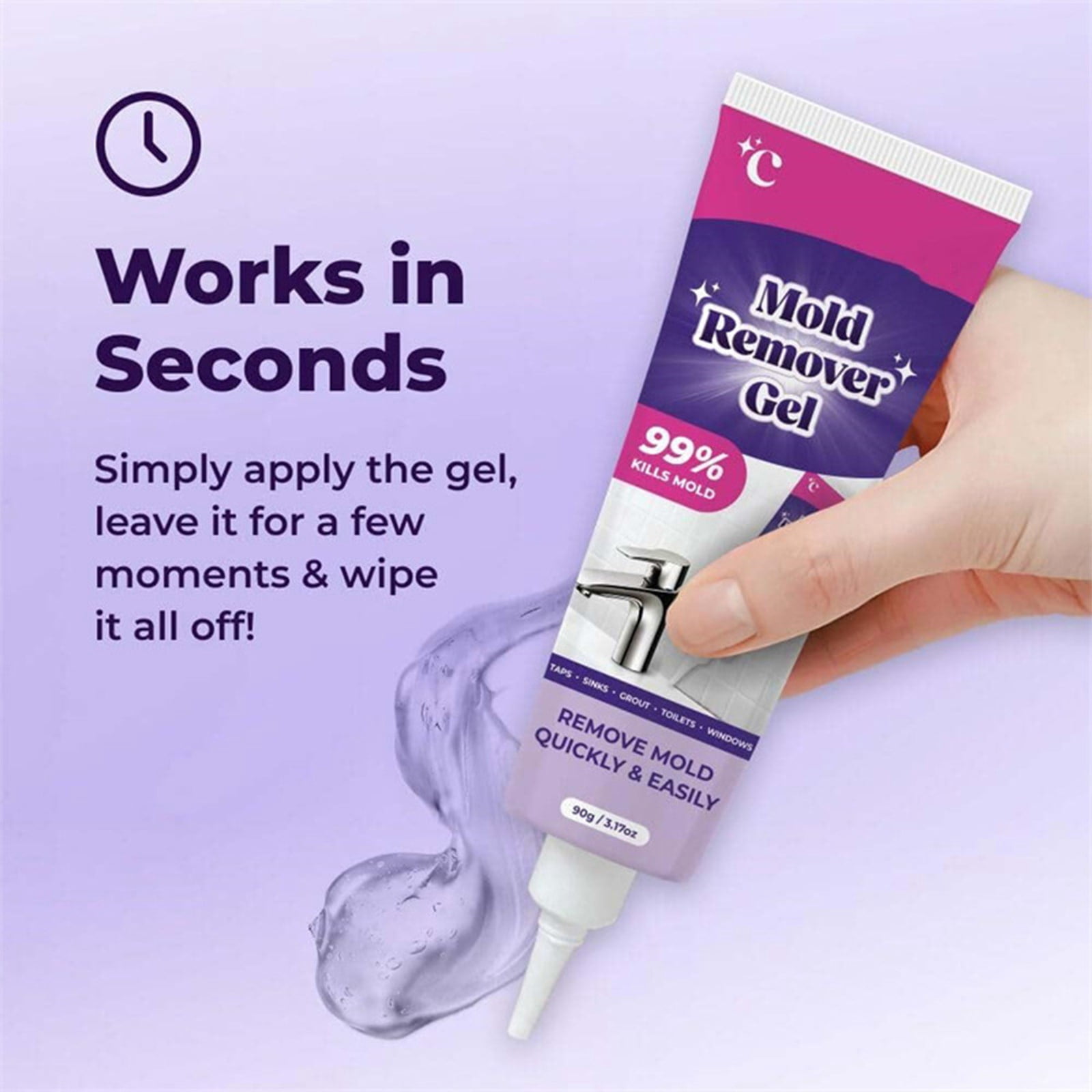 Mold Remover Gel, Grout Cleaner Best for Home Sink, Kitchen, Showers ...
