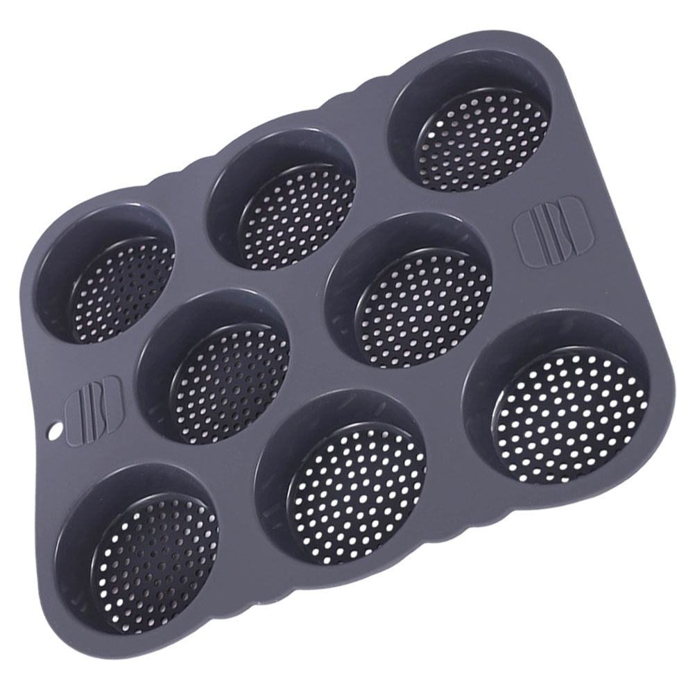 Mold Silicone Molds Hamburger DIY Tool Cake 8-Cavity Loaf Pan Bun Bread ...